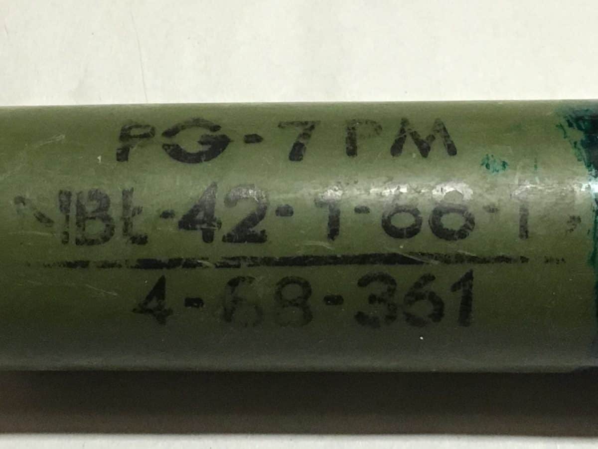 North Vietnamese Army 1968 RPG-7 40mm Booster Tube - Enemy Militaria