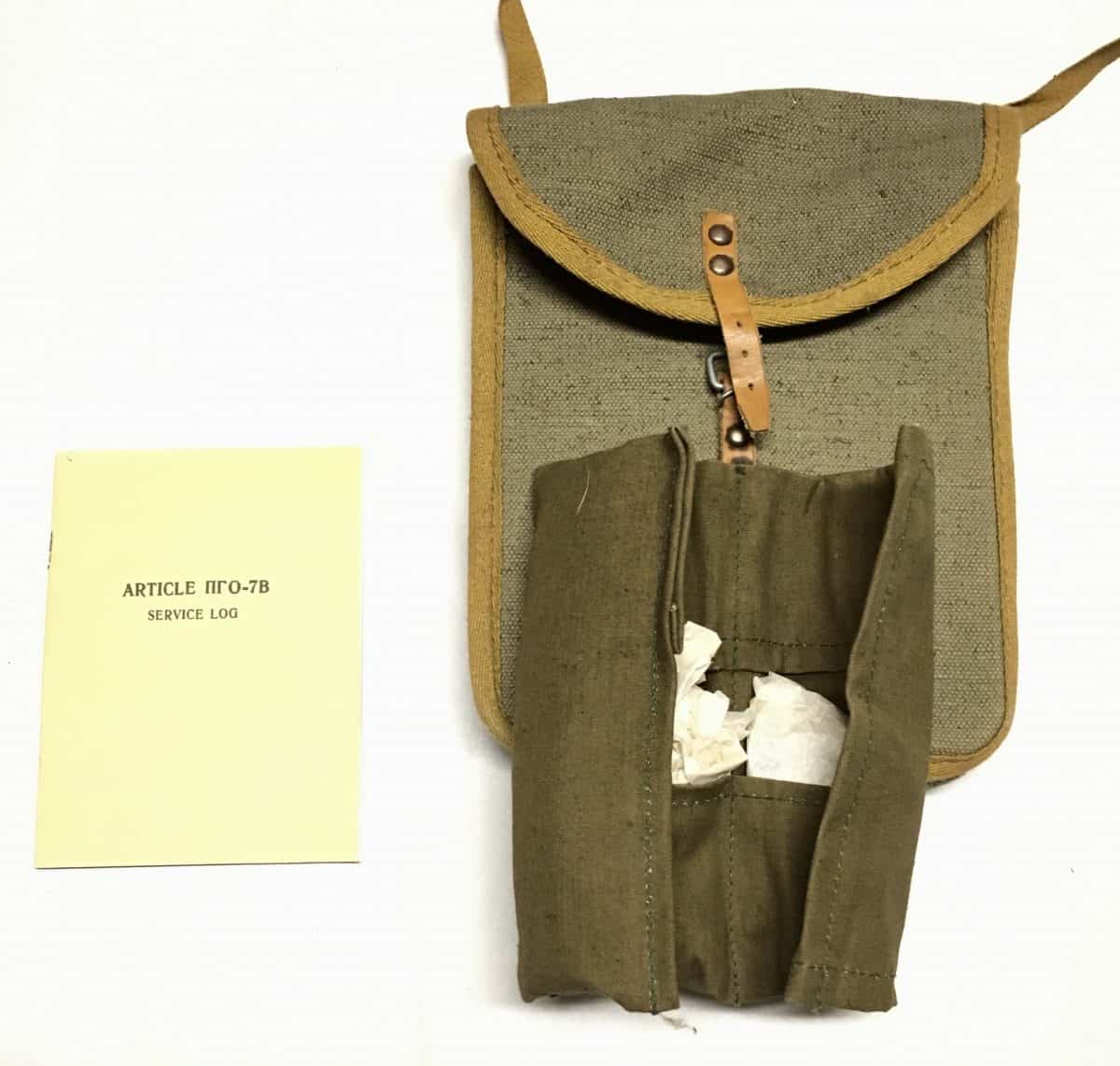 Iraqi RPG-7 Desert Color Sight Pouch with Manual and Extras - Enemy ...