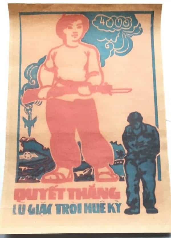 North Vietnamese Army Propaganda Poster POW - Enemy Militaria