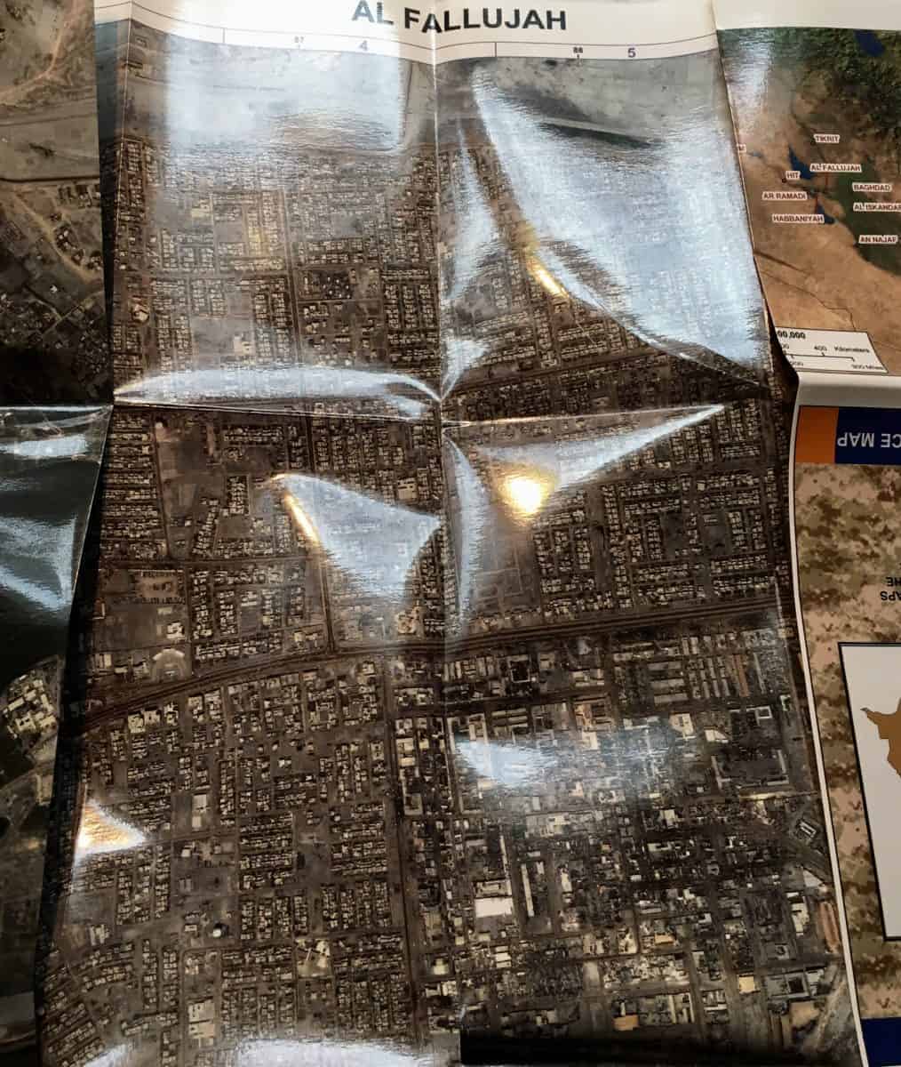US Military Full Color Photo Map of Fallujah - Enemy Militaria