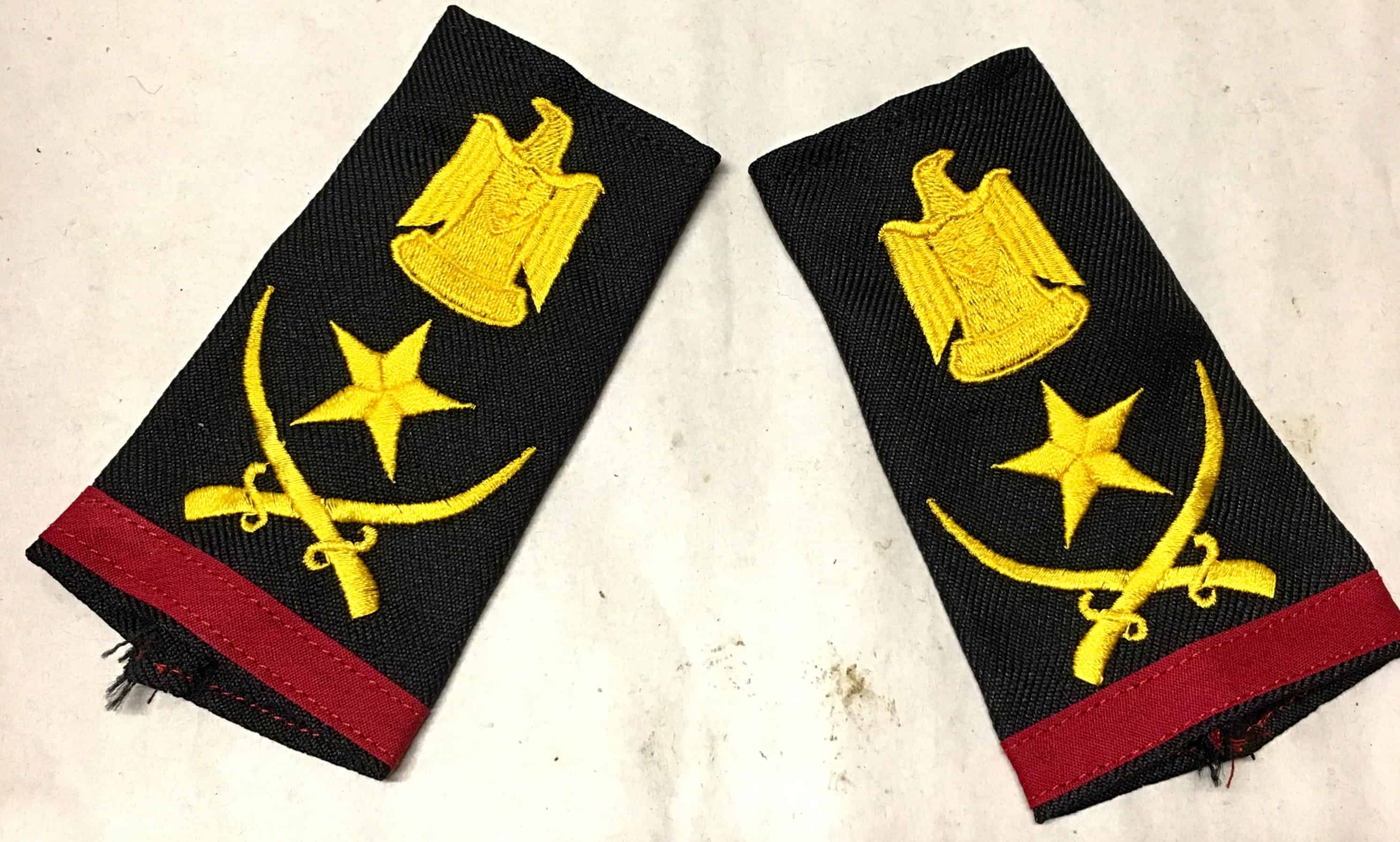 Iraqi Saddam Fedayeen Black Shoulder Boards - Lt General Staff - Enemy ...