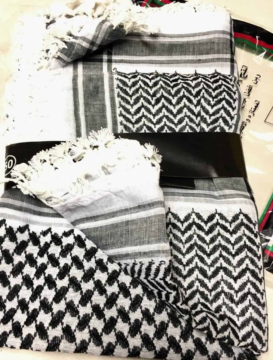 Iraqi Insurgent Civilian Head Scarf New in Wrap Black and White - Enemy ...