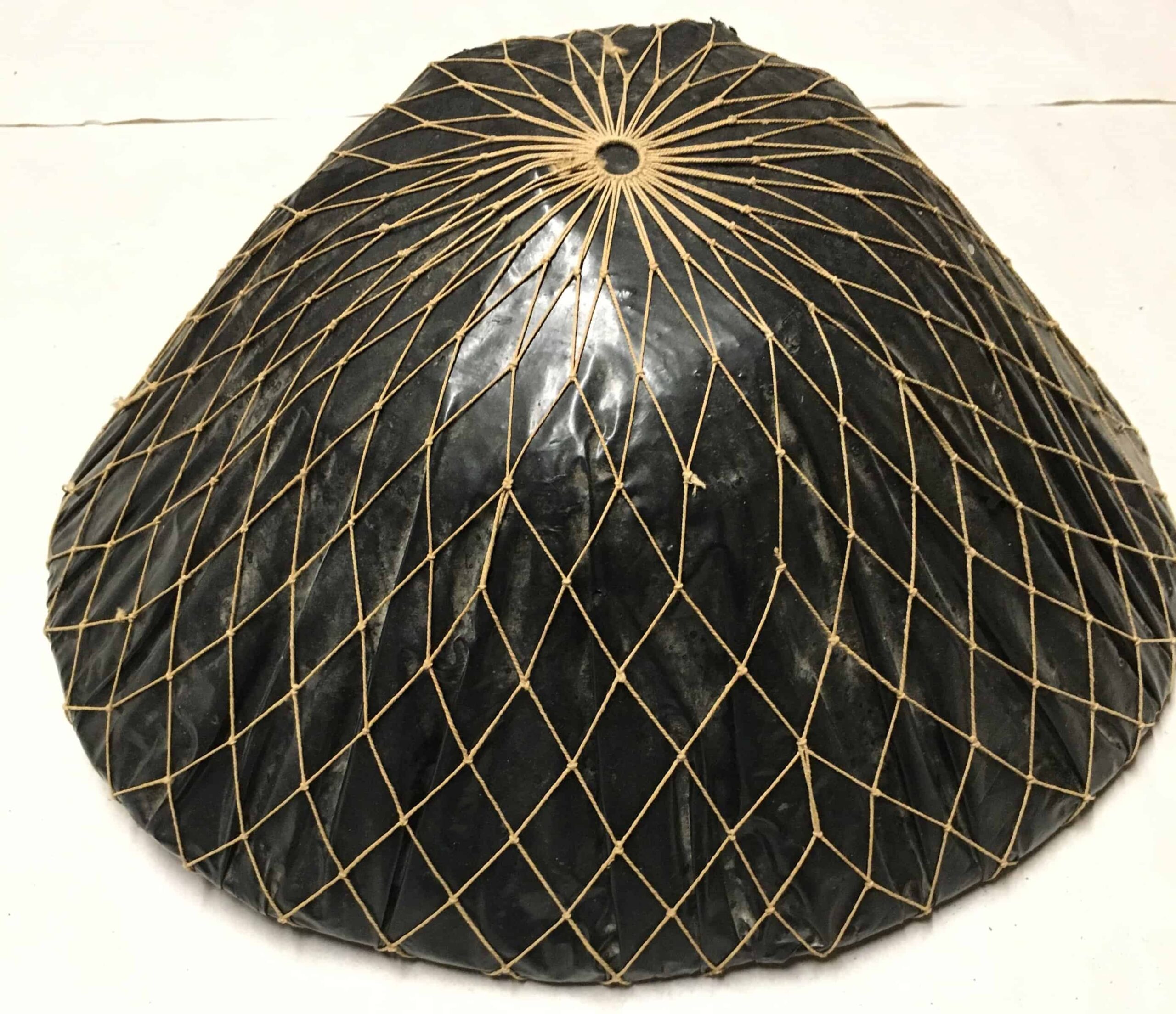 Viet Cong Bamboo Main Force Reed Helmet with Plastic Cover and Net ...