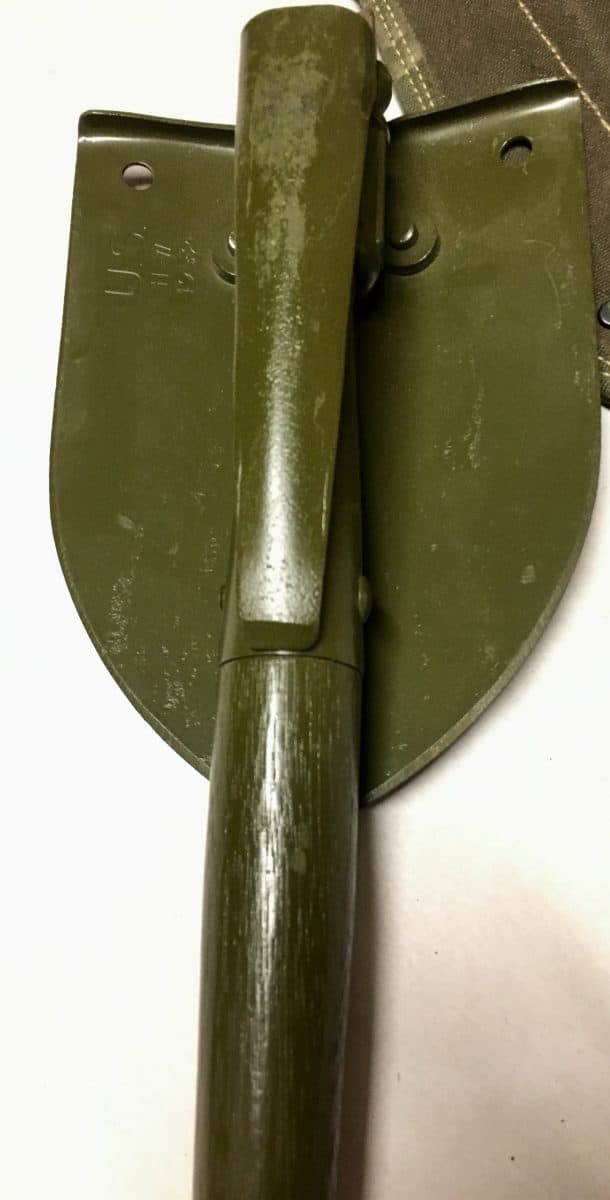 US Army USMC Korean War E Tool with Cover - Enemy Militaria