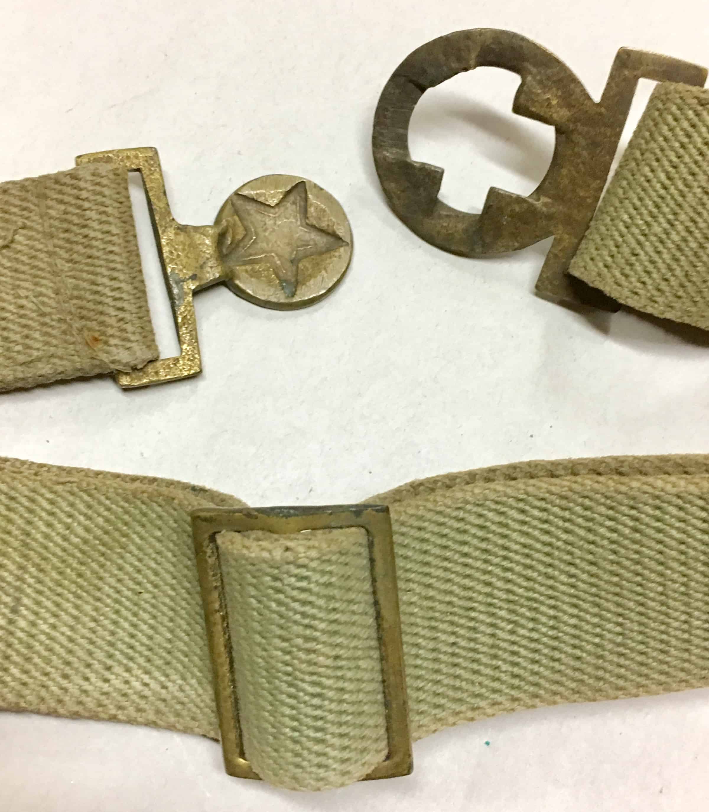 Chinese PLA Officer's Web Belt 1950s - Enemy Militaria