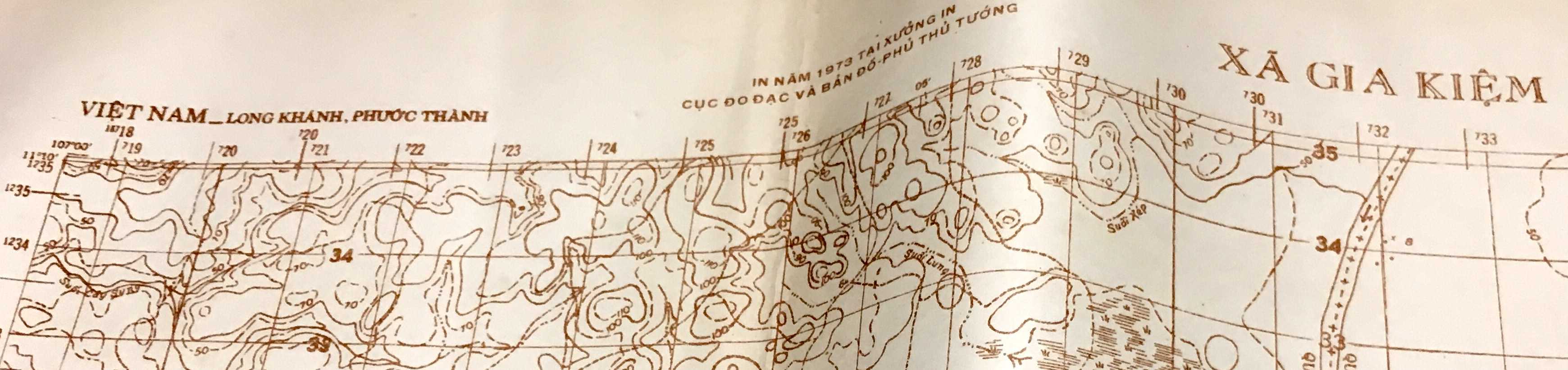 North Vietnamese Army Topographic Grid Map SECRET 1:50,000 XA GIA KIEM ...