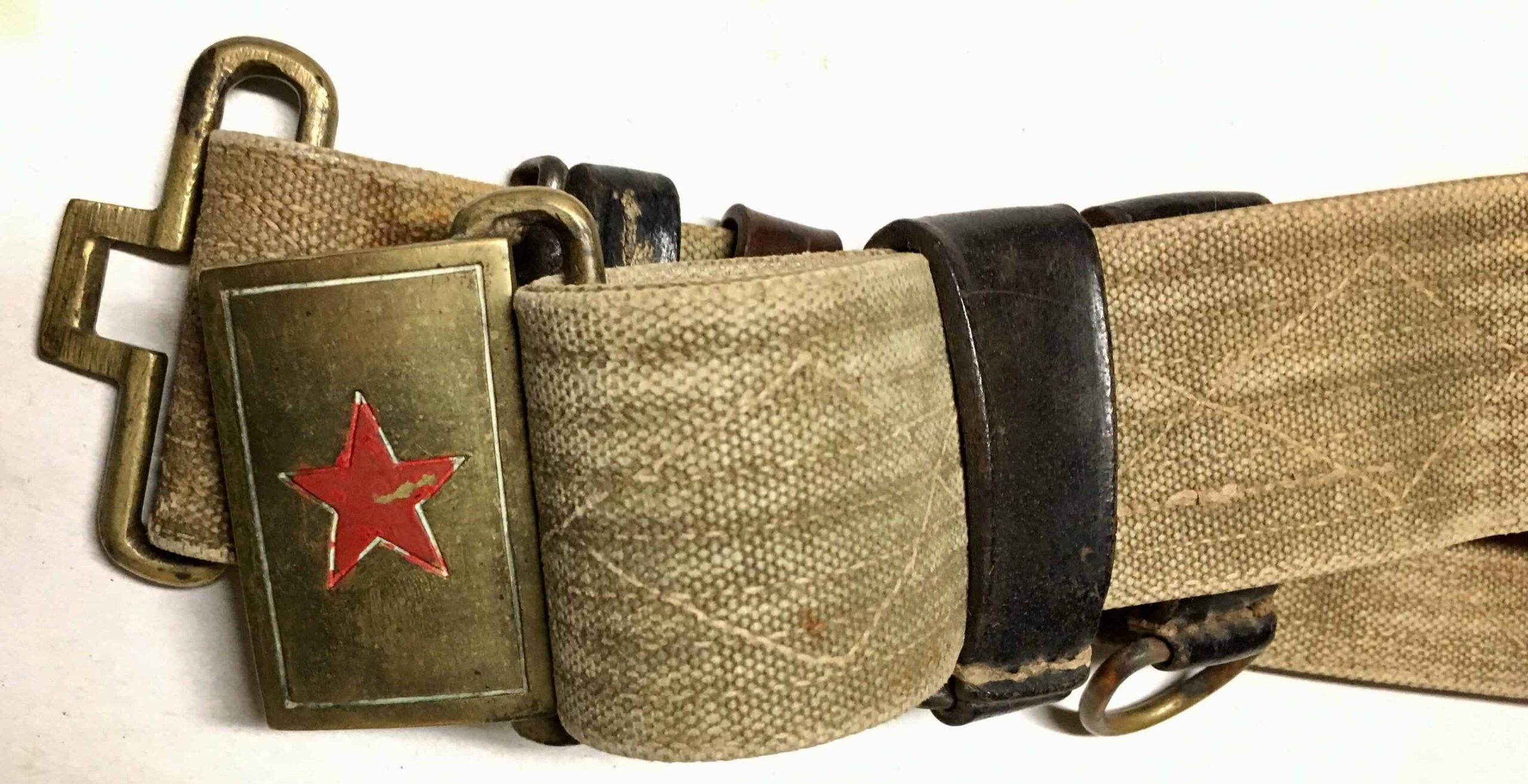 North Vietnamese Army Early Canvas Belt with Cast Brass Star Buckle ...