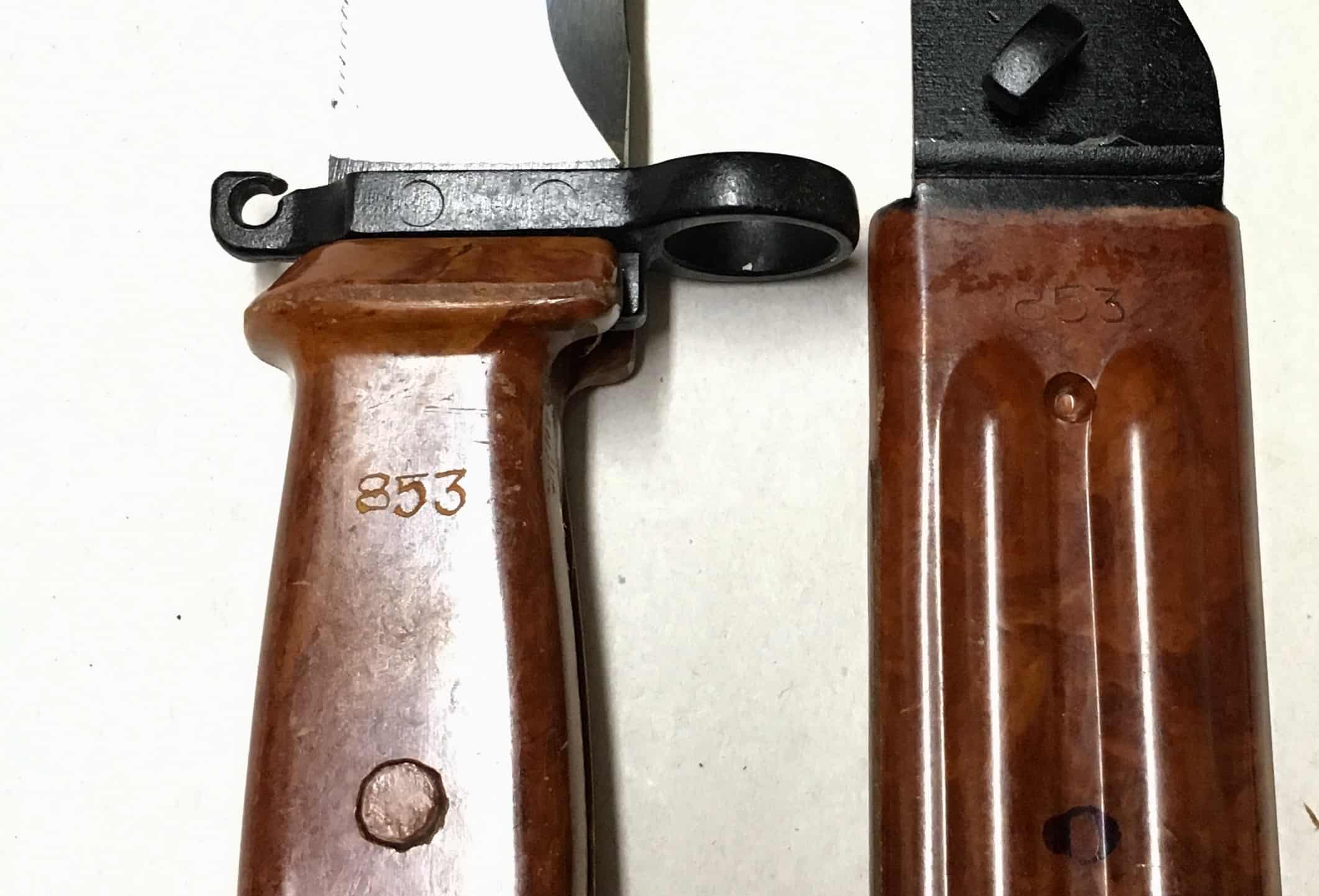 Soviet Russian Grenada Iraqi AKM Bayonet with Bakelite Scabbard ...