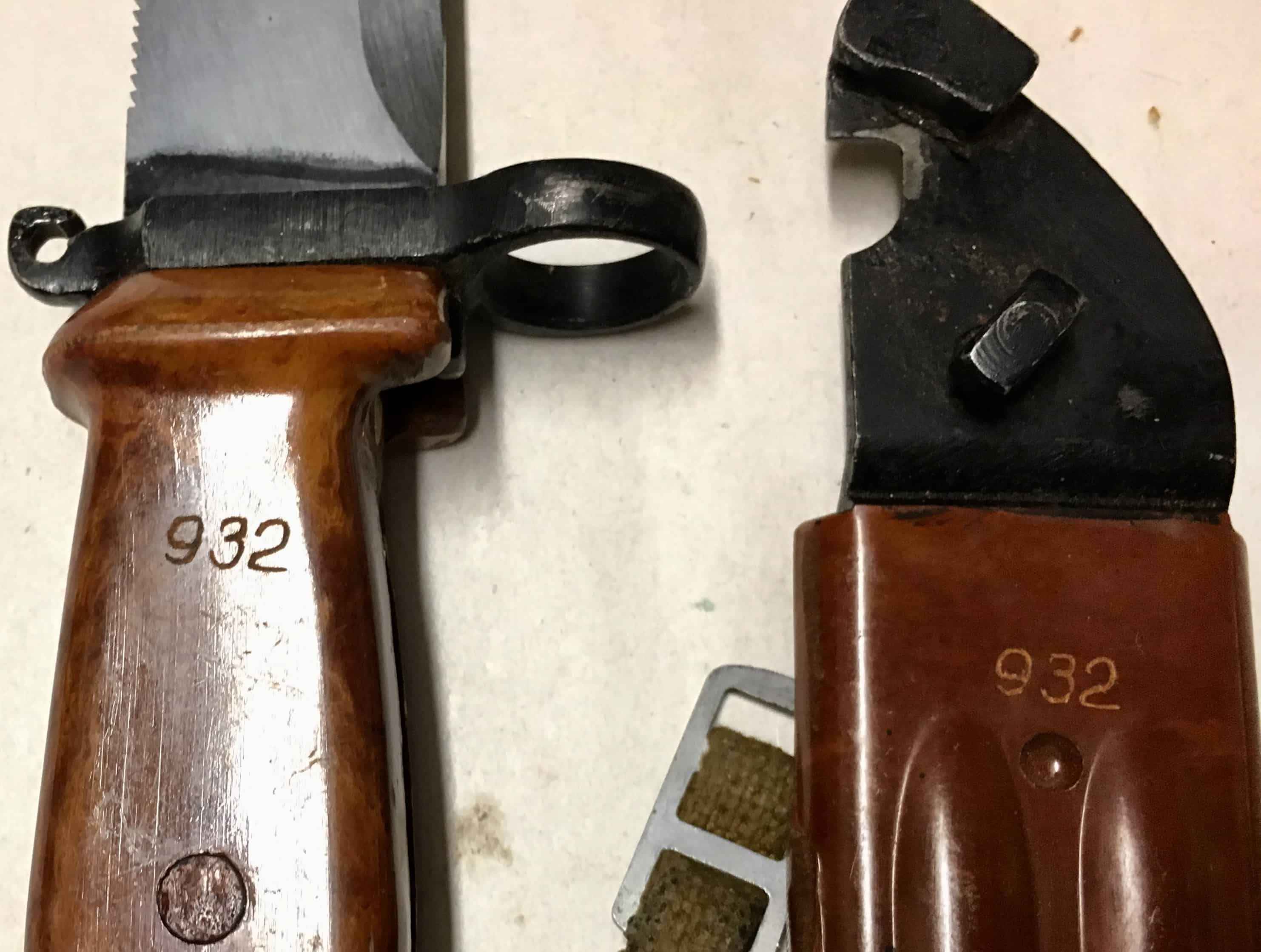 Soviet Russian Grenada Iraqi AKM Bayonet with Bakelite Scabbard - Tula ...
