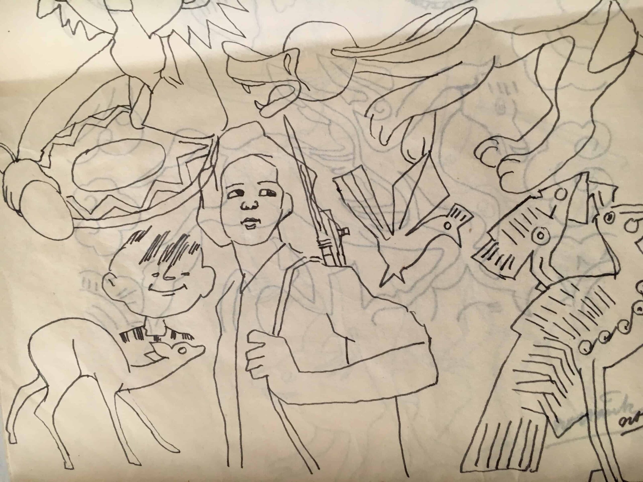 Viet Cong Sketch Book 1965 - Enemy Militaria