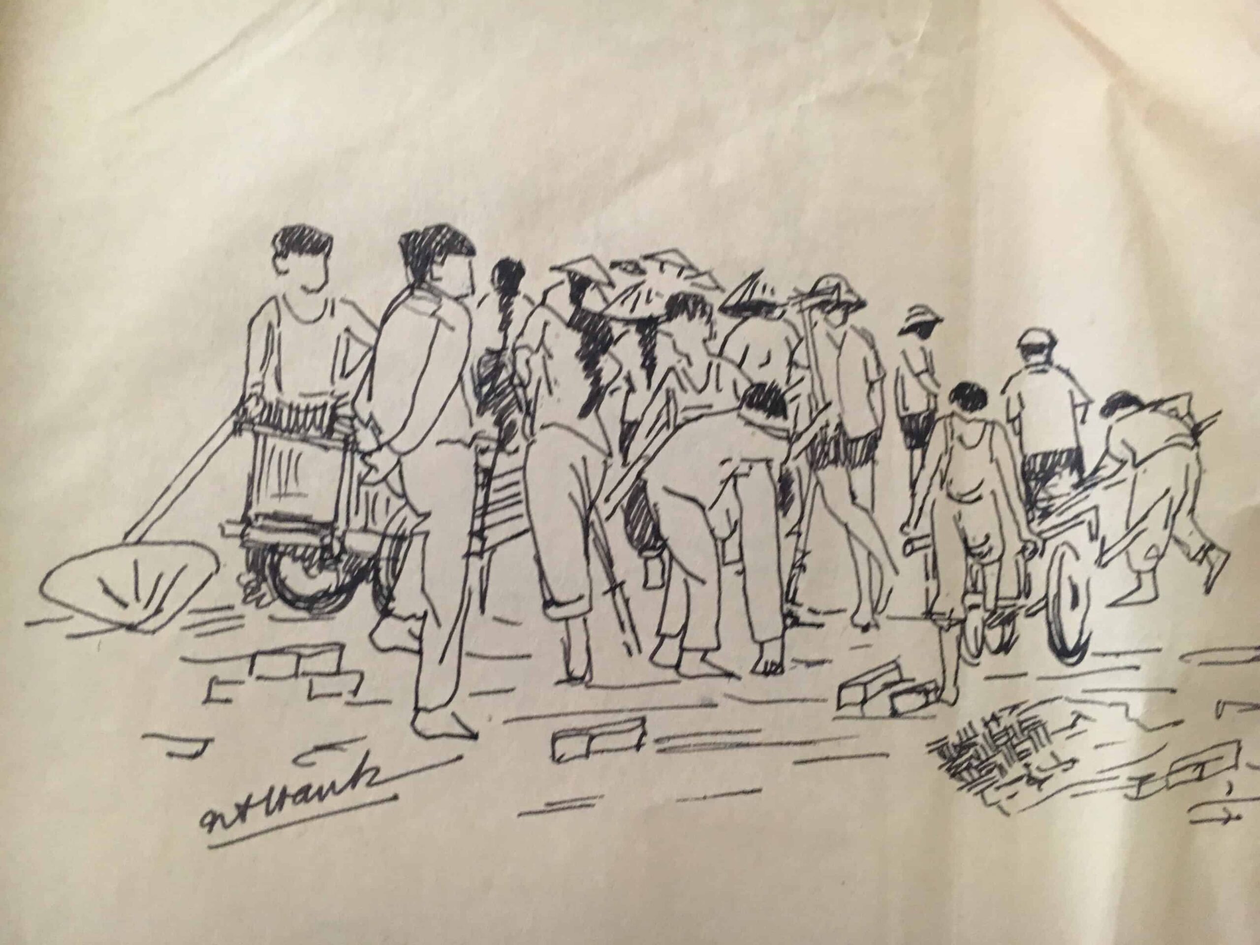Viet Cong Sketch Book 1965 - Enemy Militaria