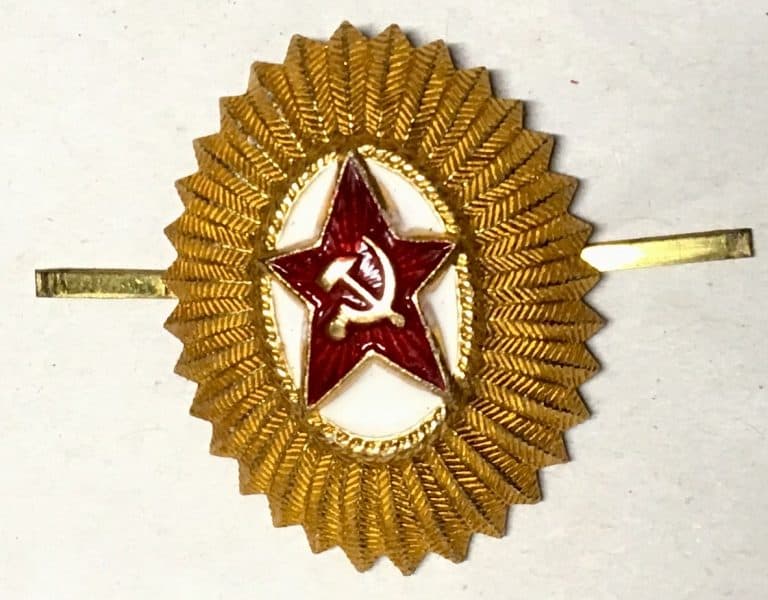 Soviet Russian Officer's Cap Badge - Enemy Militaria