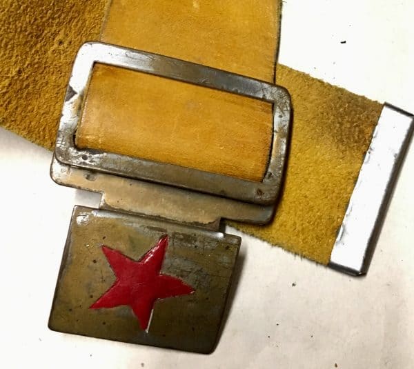 North Vietnamese Army Viet Cong Leather Belt with Large Interlocking ...