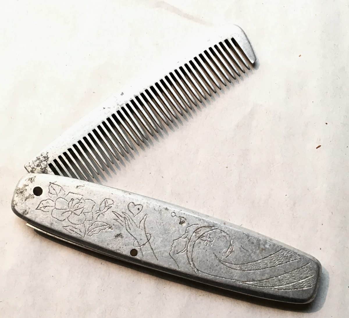North Vietnamese Army Viet Cong Aluminum Folding Comb - Enemy Militaria