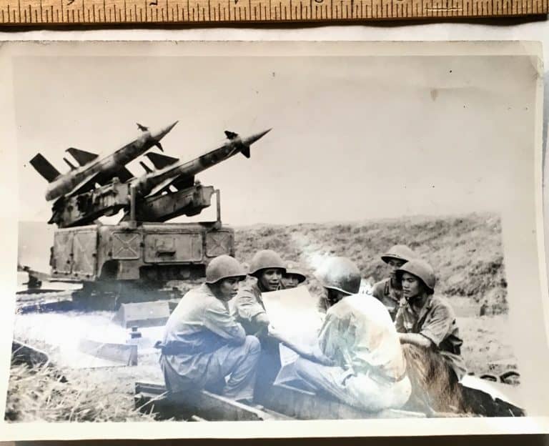 Photograph of North Vietnamese Army SAM Anti-Aircraft Crew with Missles ...
