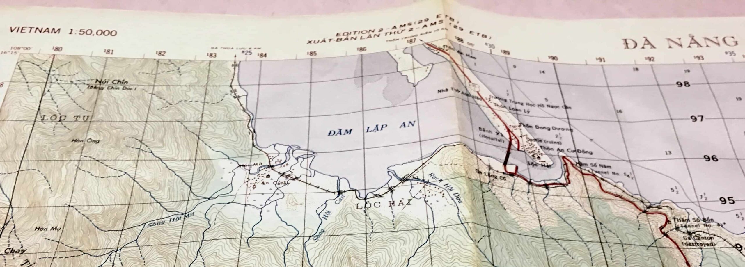 US Military 1:50,000 Topographic Map of Da Nang - Enemy Militaria