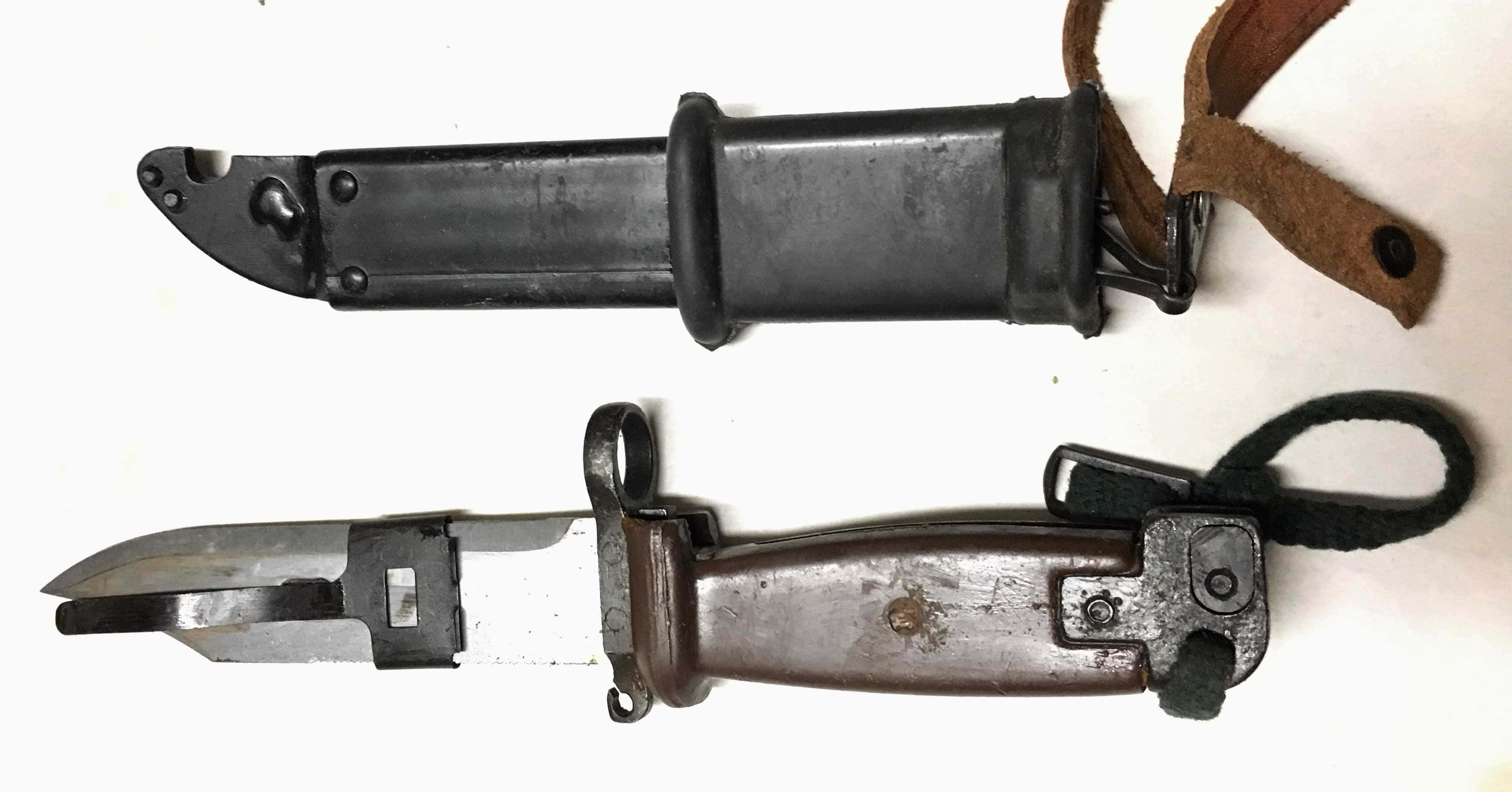 Iraqi Issue Egyptian Made AKM Brown Handle Bayonet - Enemy Militaria