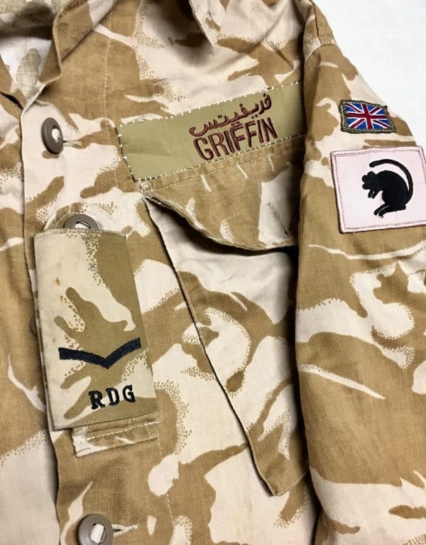 British DPM Desert Camouflage Uniform with Iraqi Name Tape Desert Rats ...