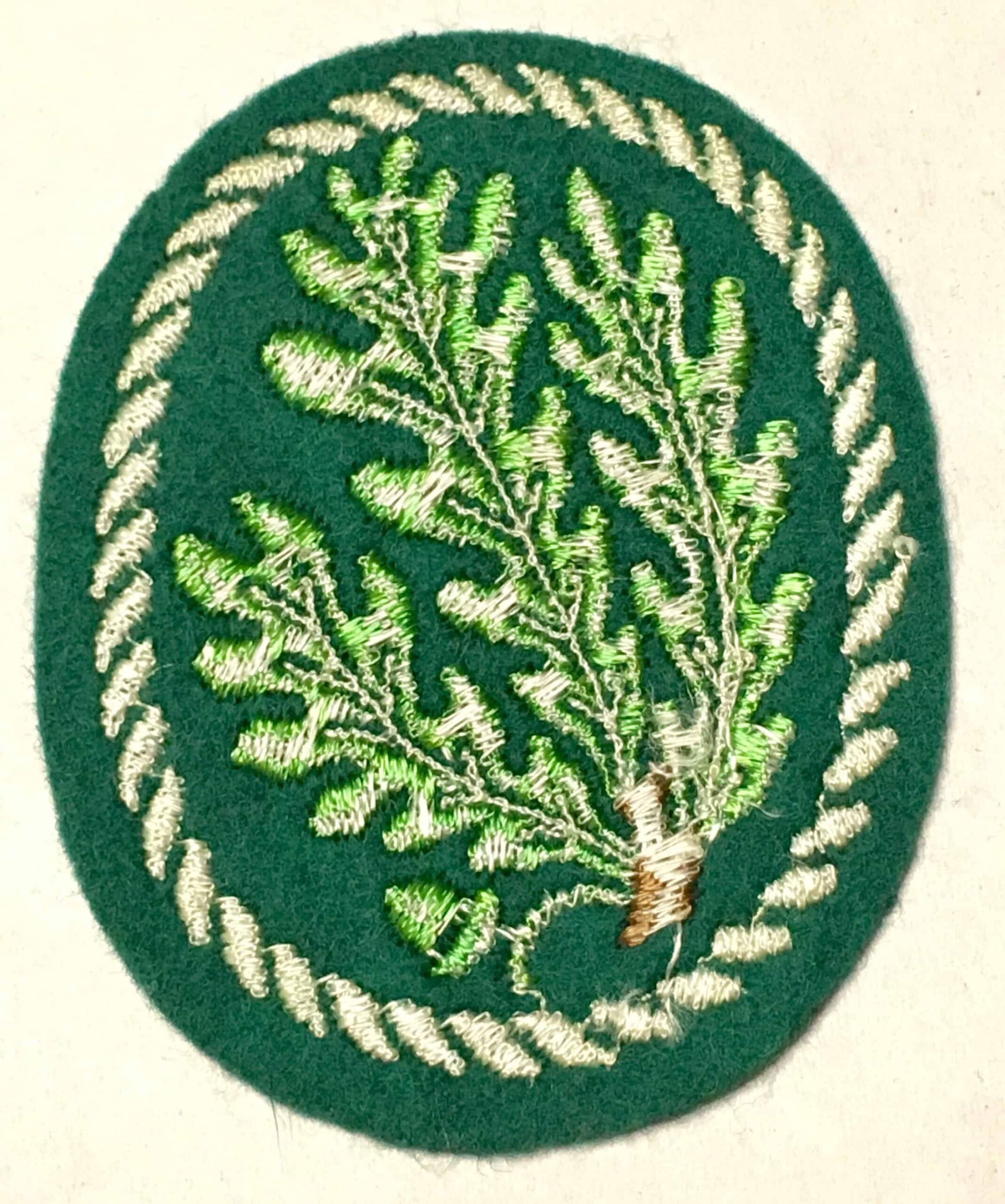 German WW2 Jaeger Patch on Wool - Enemy Militaria