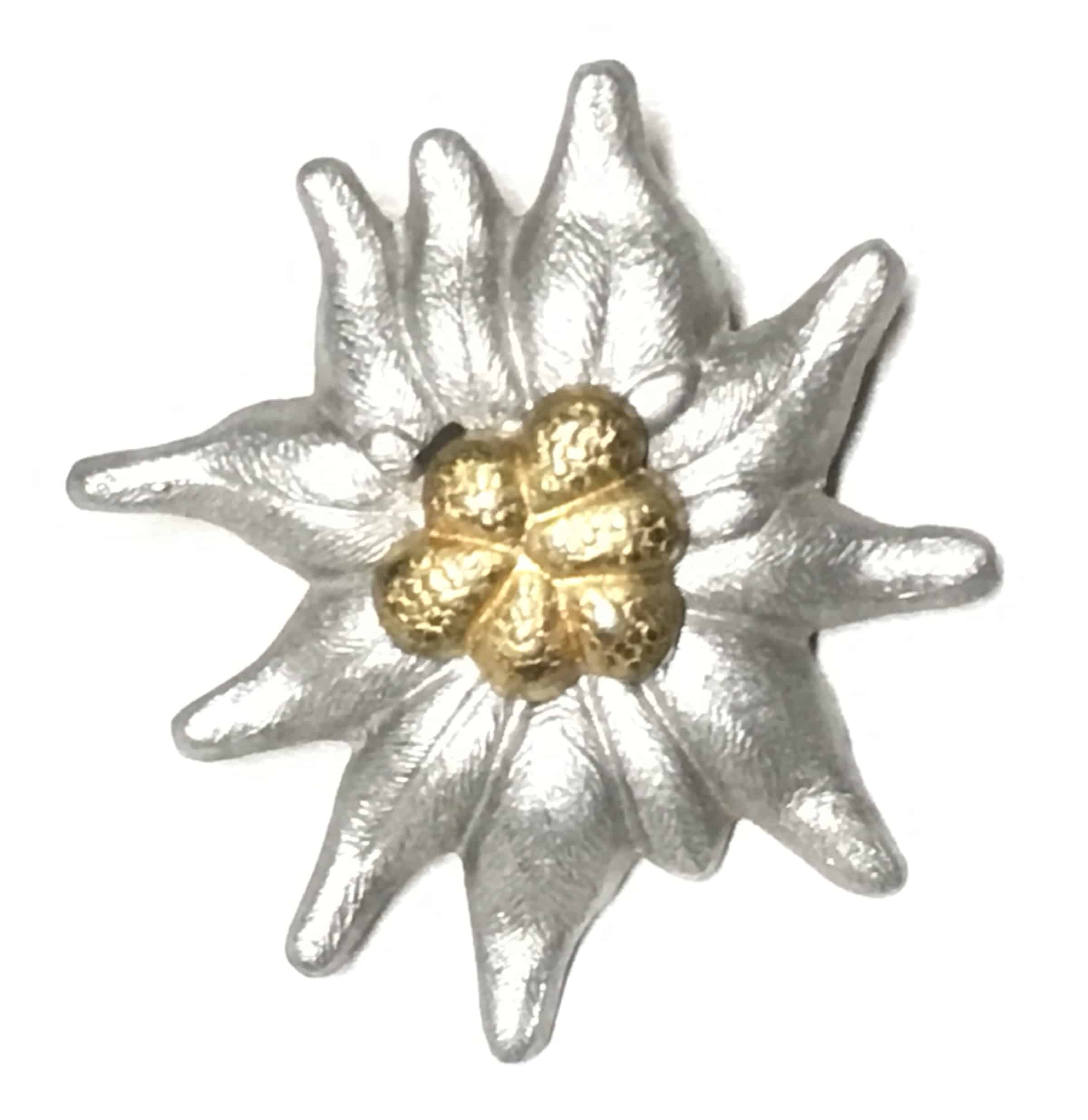 German WW2 Edelweiss Mountain Troop Cap Badge - Enemy Militaria