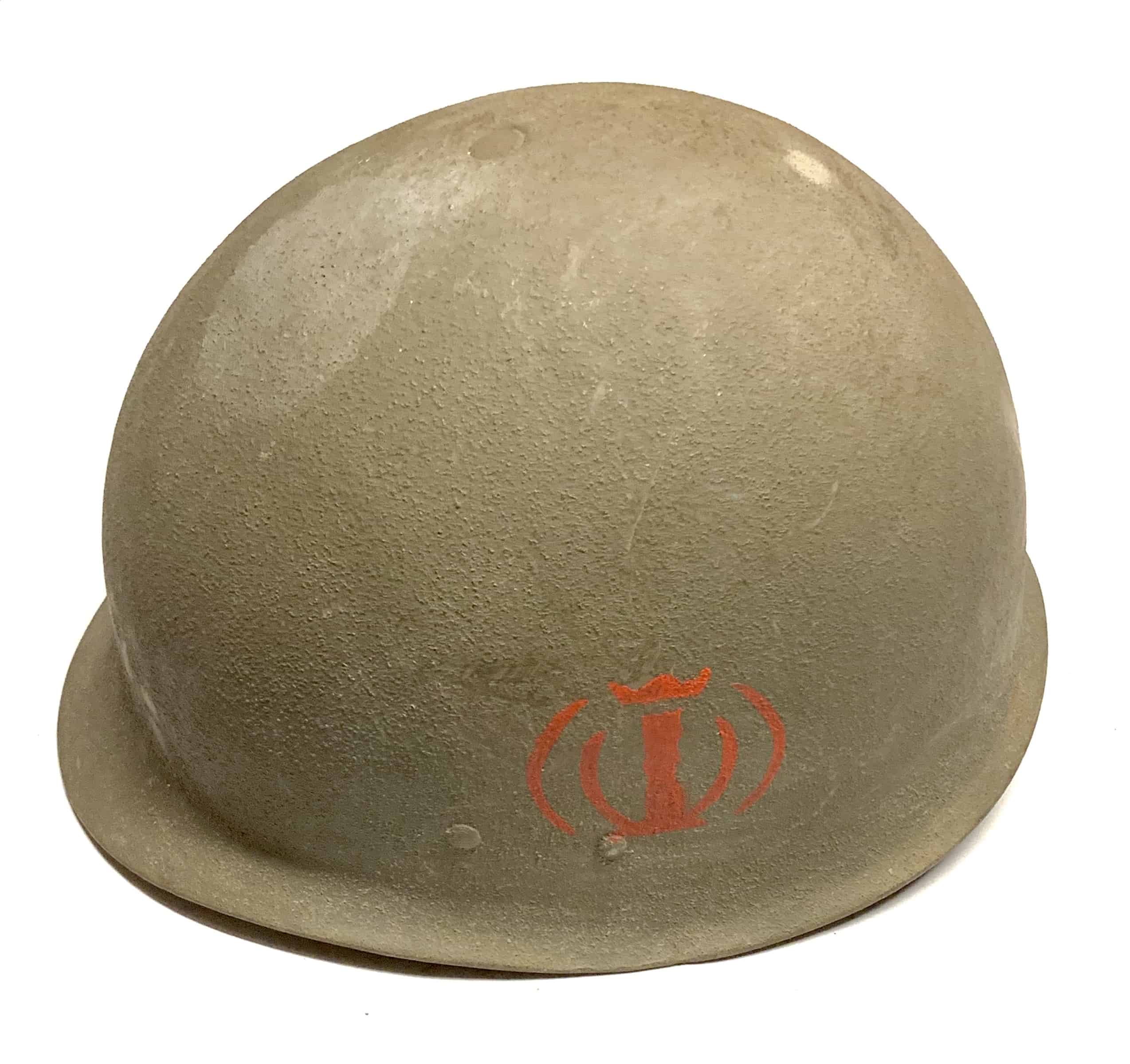 Iranian Steel Helmet with Painted Insignia - Enemy Militaria