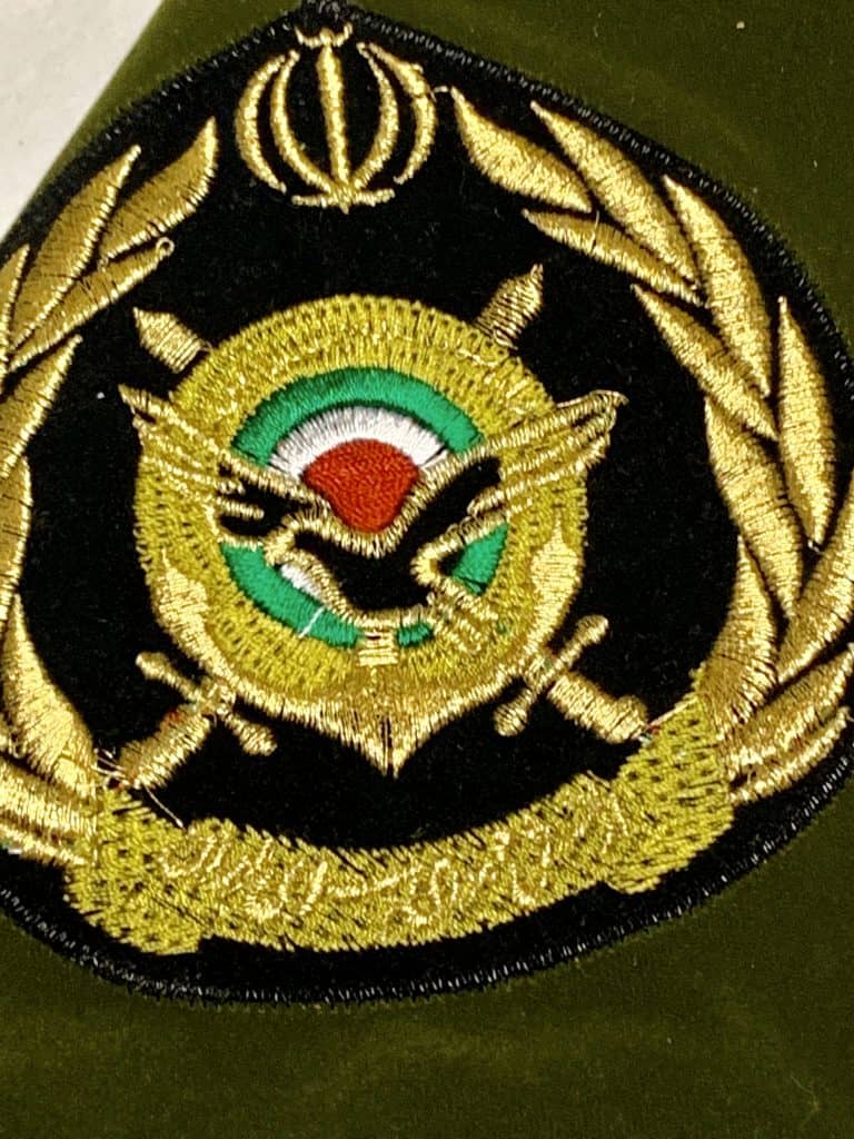 Iranian Army Table Flag with Base - Enemy Militaria