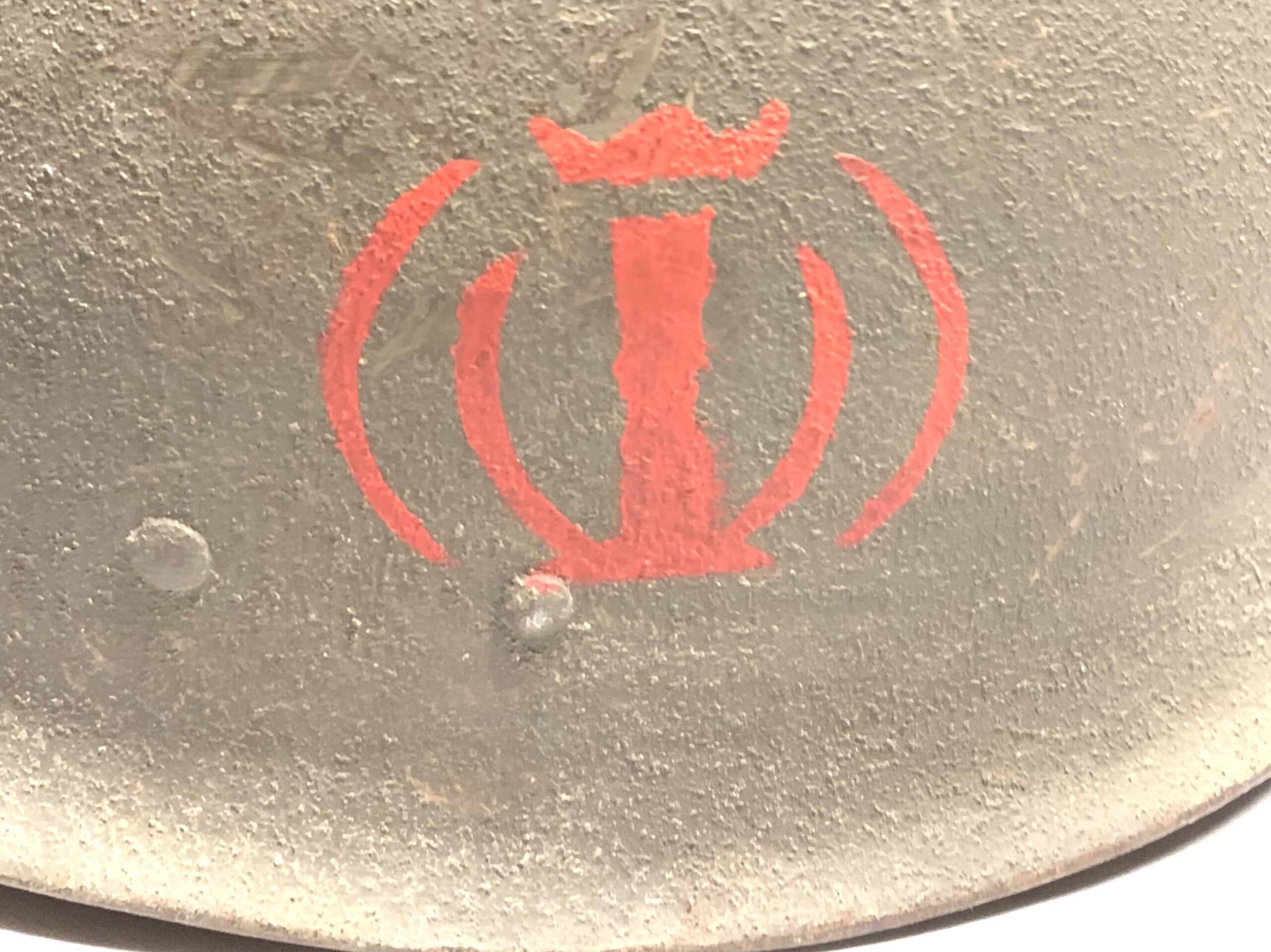 Iranian Steel Helmet with Painted Insignia - Enemy Militaria