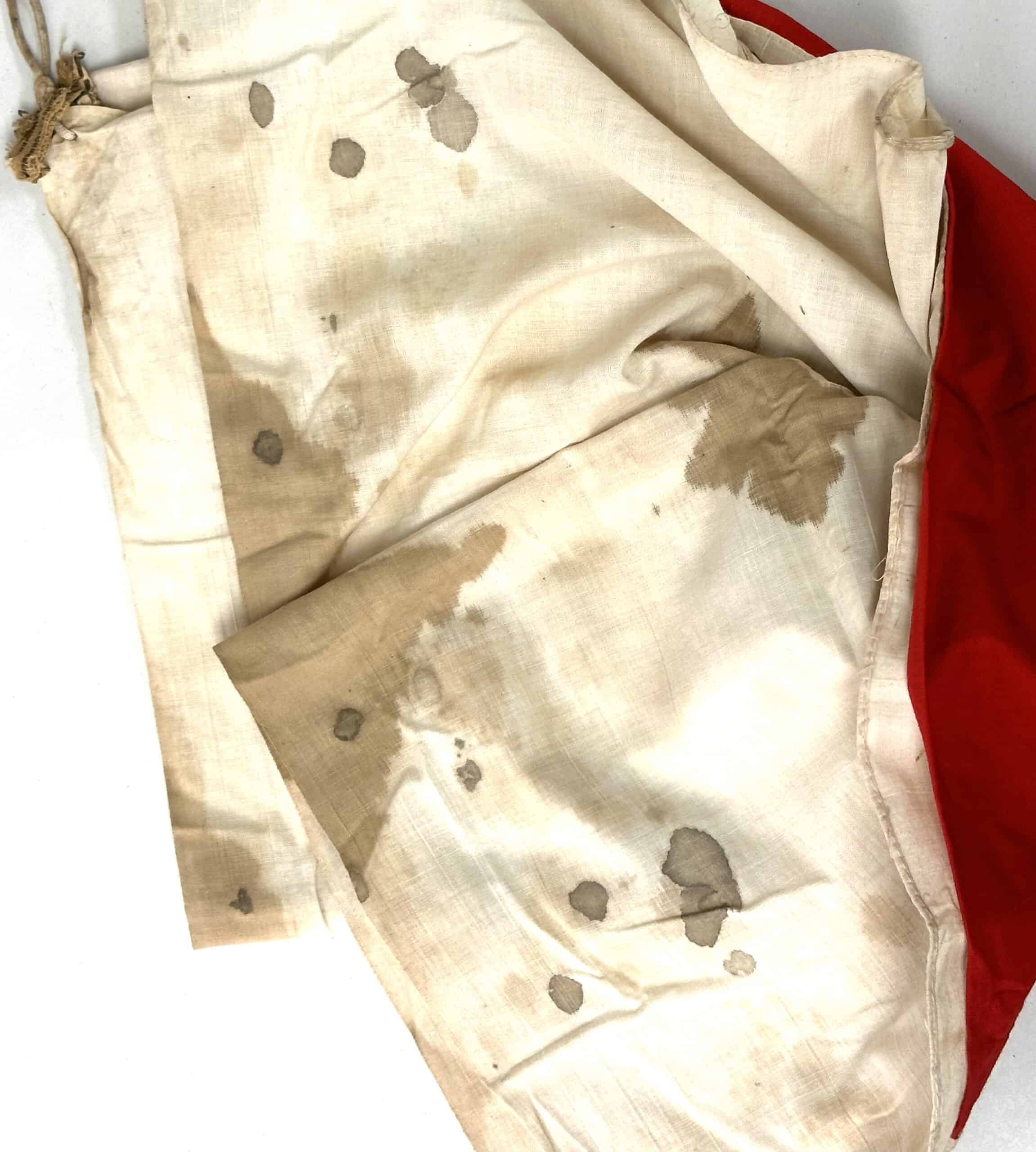 WW2 Japanese Army and Naval Landing Force Blood Stained Helmet Flag ...