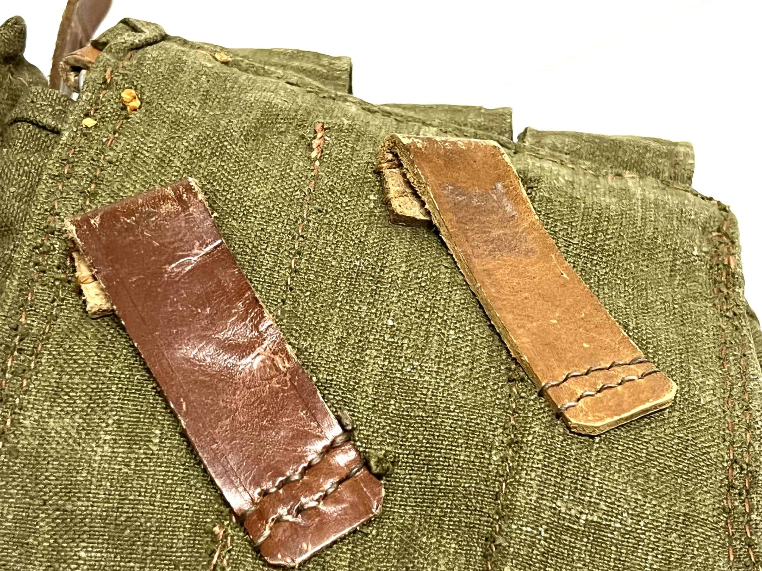 German WW2 MP34 Canvas & Leather Magazine Pouch - Enemy Militaria
