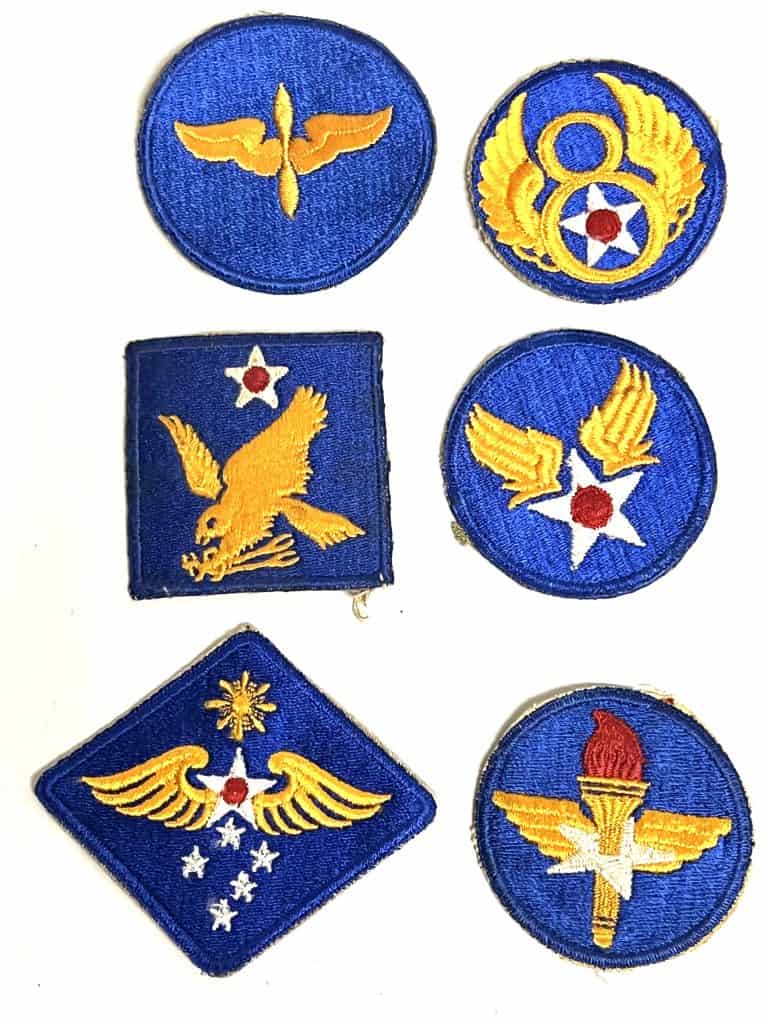 US WW2 Army Air Corps Lot of Six Patches - Enemy Militaria