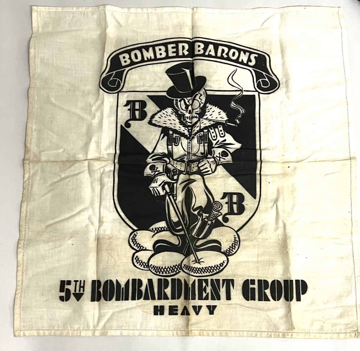US WW2 Army Air Corps 5th Bombardment Group Banner PTO - Enemy Militaria