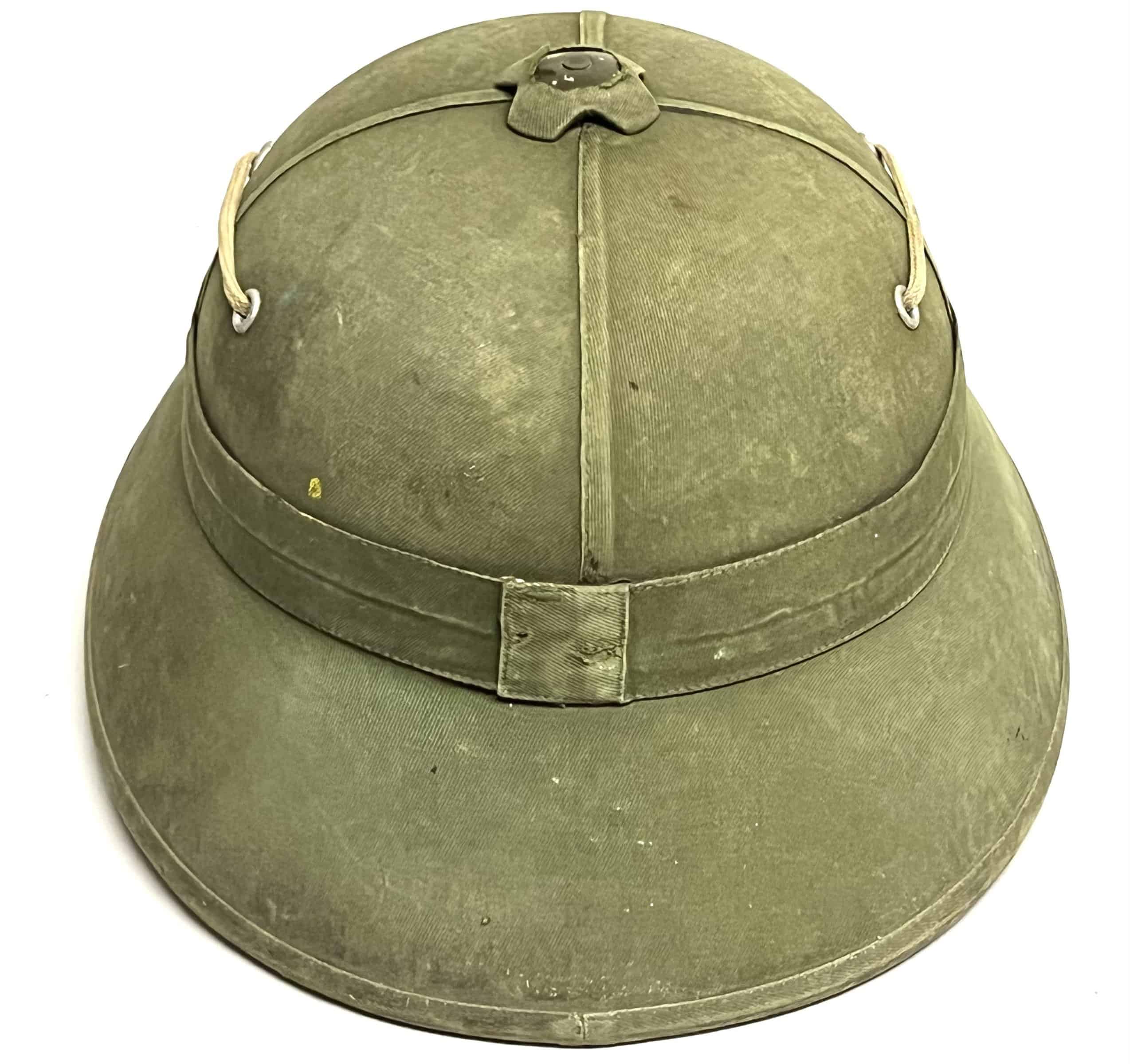 North Vietnamese Army Sun Helmet with String Chinstrap - Enemy Militaria