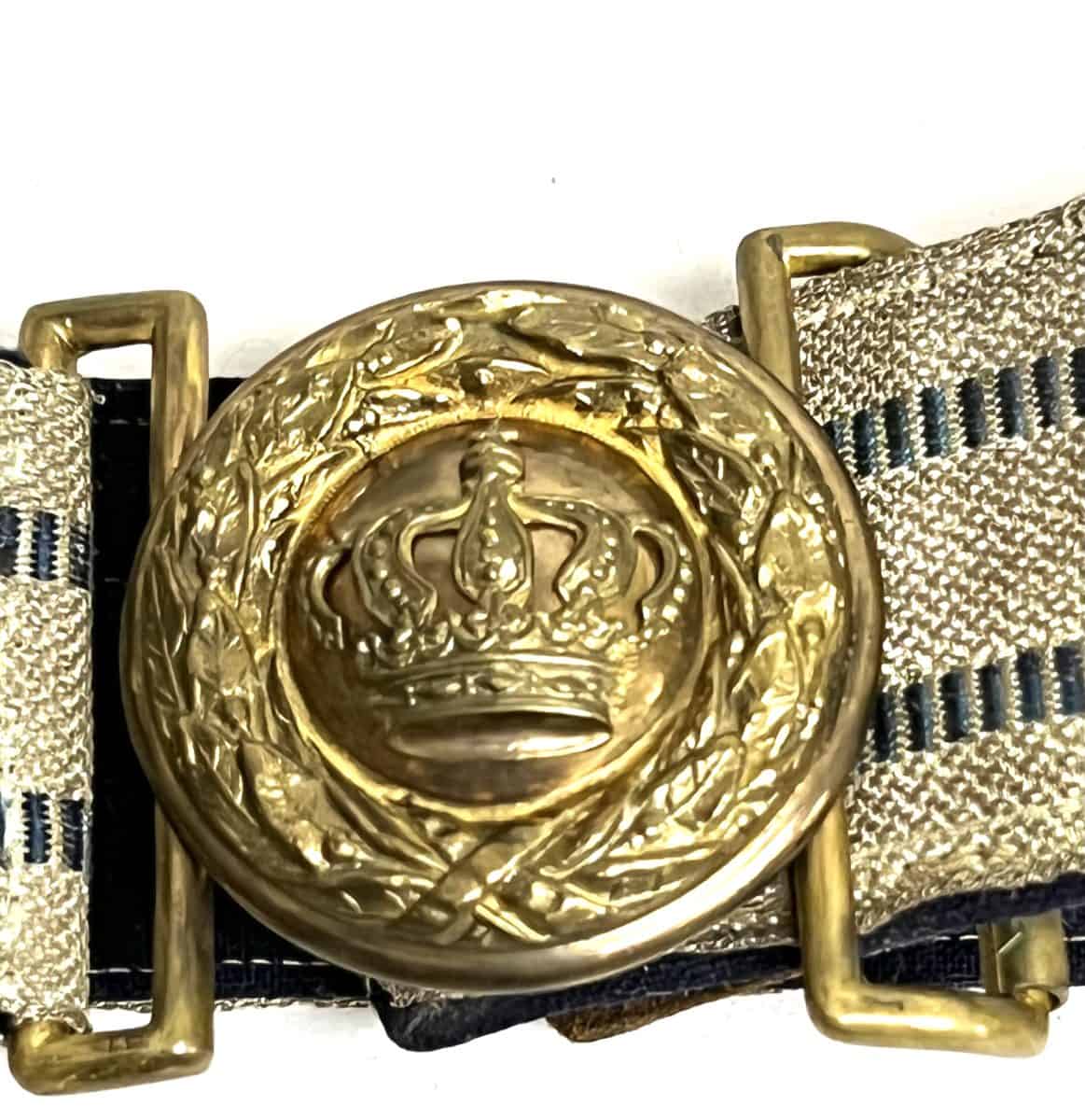 German WW1 Officer's Brocade Dress Belt - Enemy Militaria