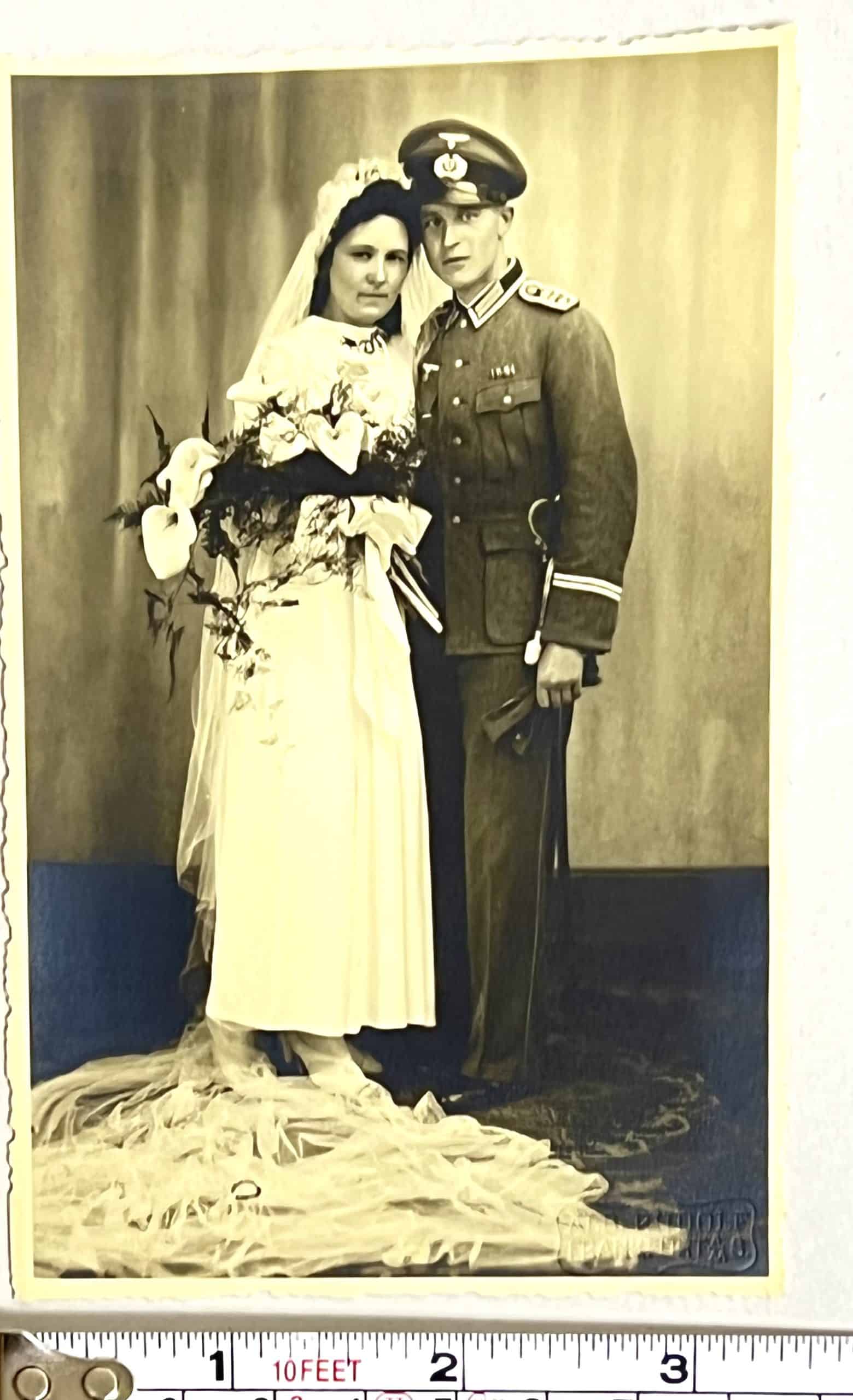 German WW2 Photo of Der Speiss NCO on Wedding Day - Enemy Militaria