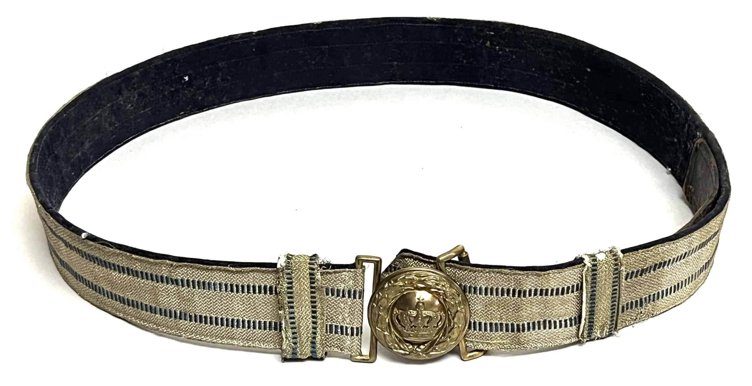 German WW1 Officer's Brocade Dress Belt - Enemy Militaria