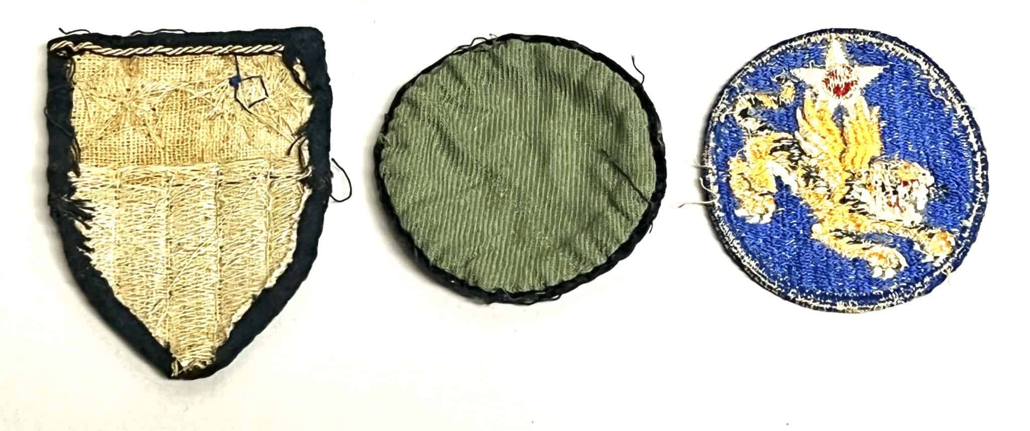 US Army Air Corps China Burma India Insignia Lot - Enemy Militaria