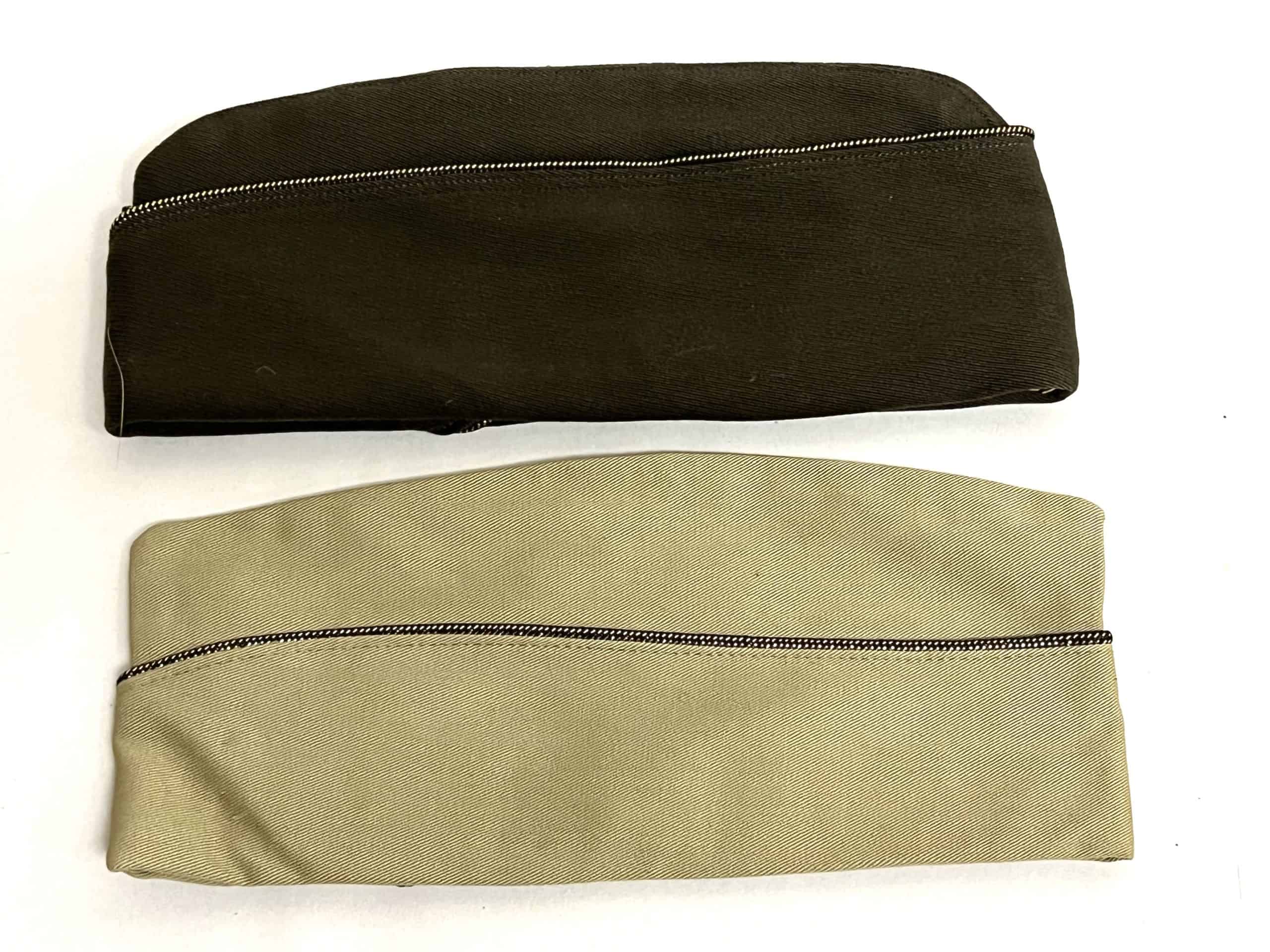 US WW2 Army Officer's Piped Overseas Caps - Enemy Militaria