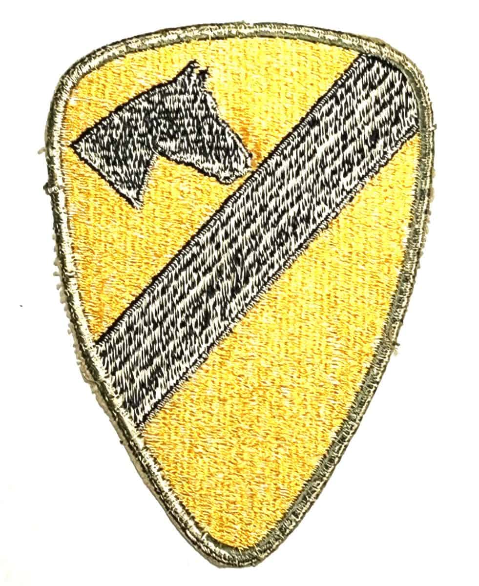 US WW2 Green Border Cut Edge Patch for 1st Cavalry Division - Enemy ...