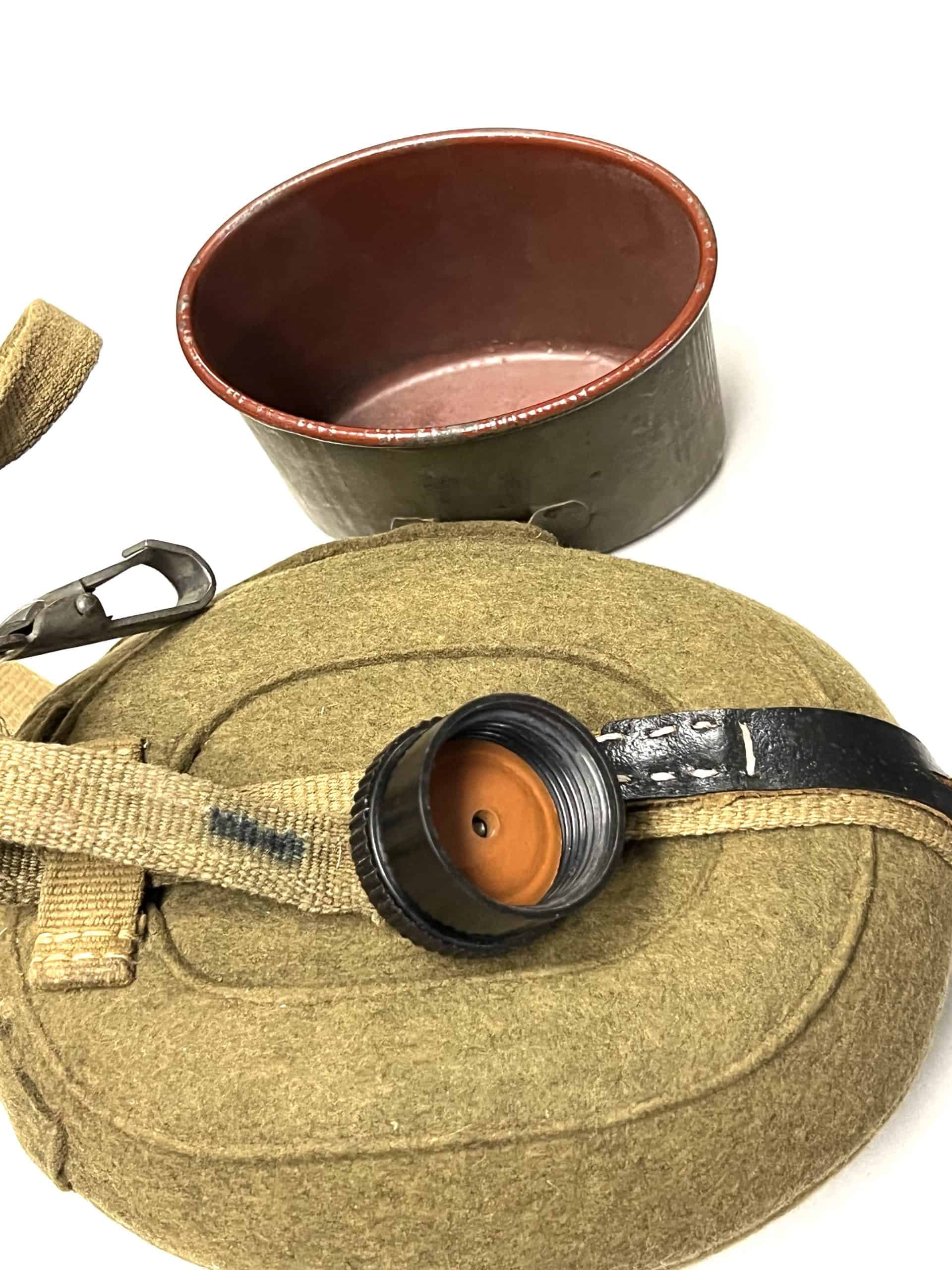 German WW2 Tropical Afrika Corps Canteen with Cup & Cover Exc - Enemy ...