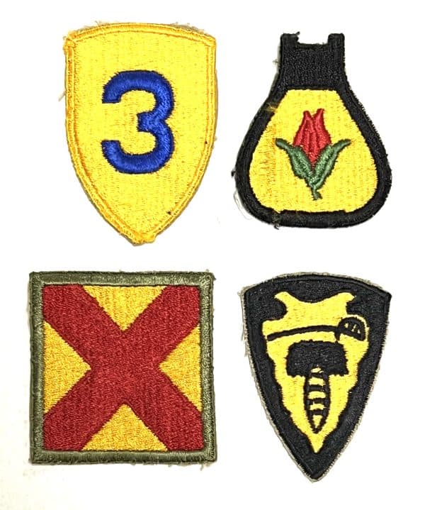 US WW2 Cavalry Division Shoulder Patch Lot of 4 - Enemy Militaria