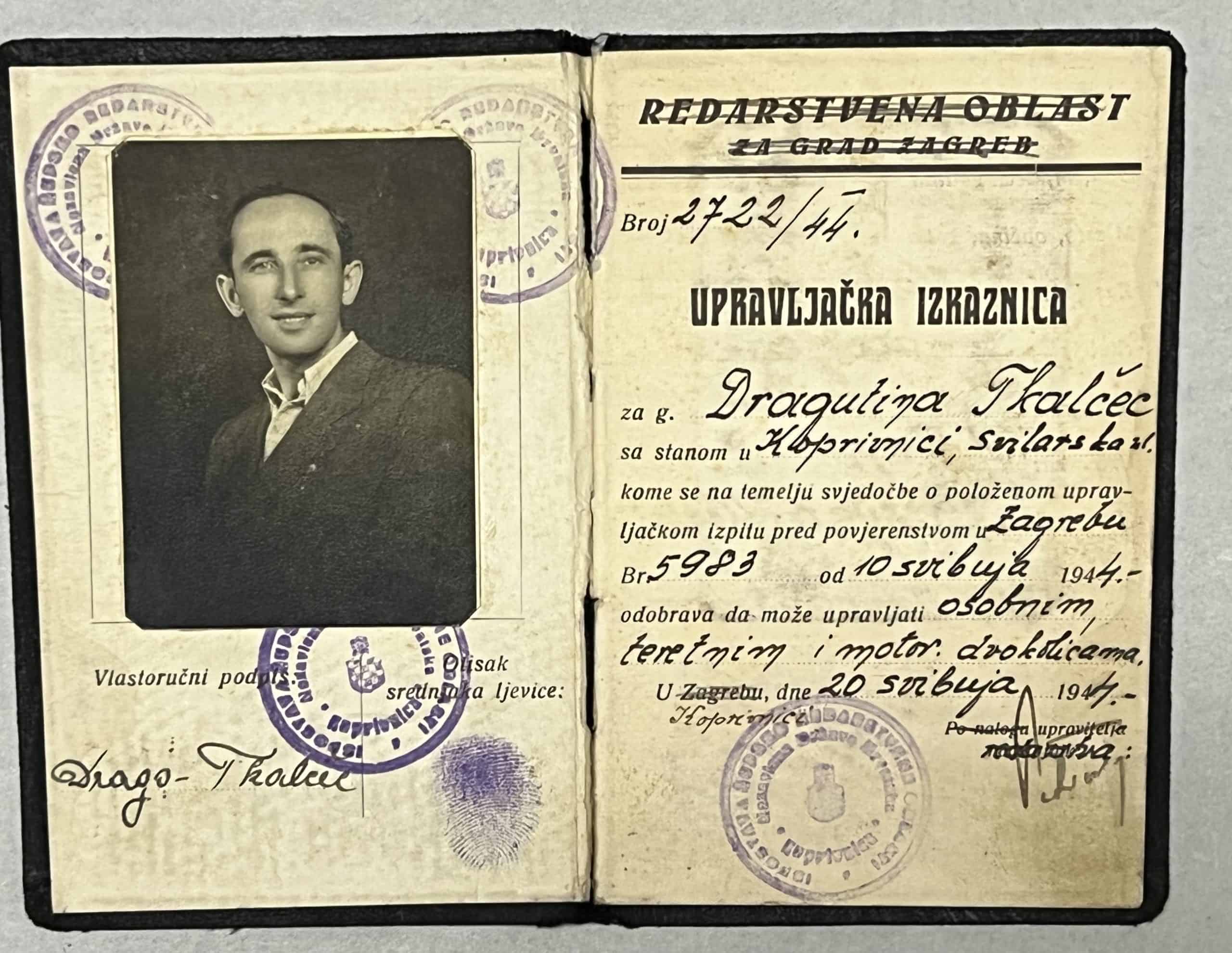 WW2 German Allies' Identification Card for the Independent State of ...