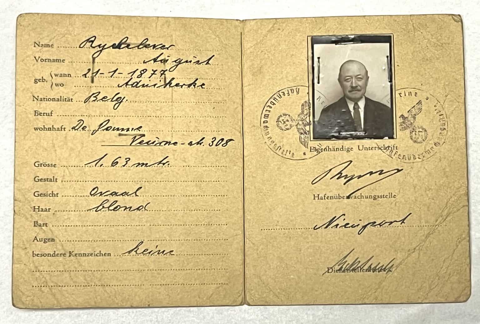 German WW2 Fishing License - Enemy Militaria