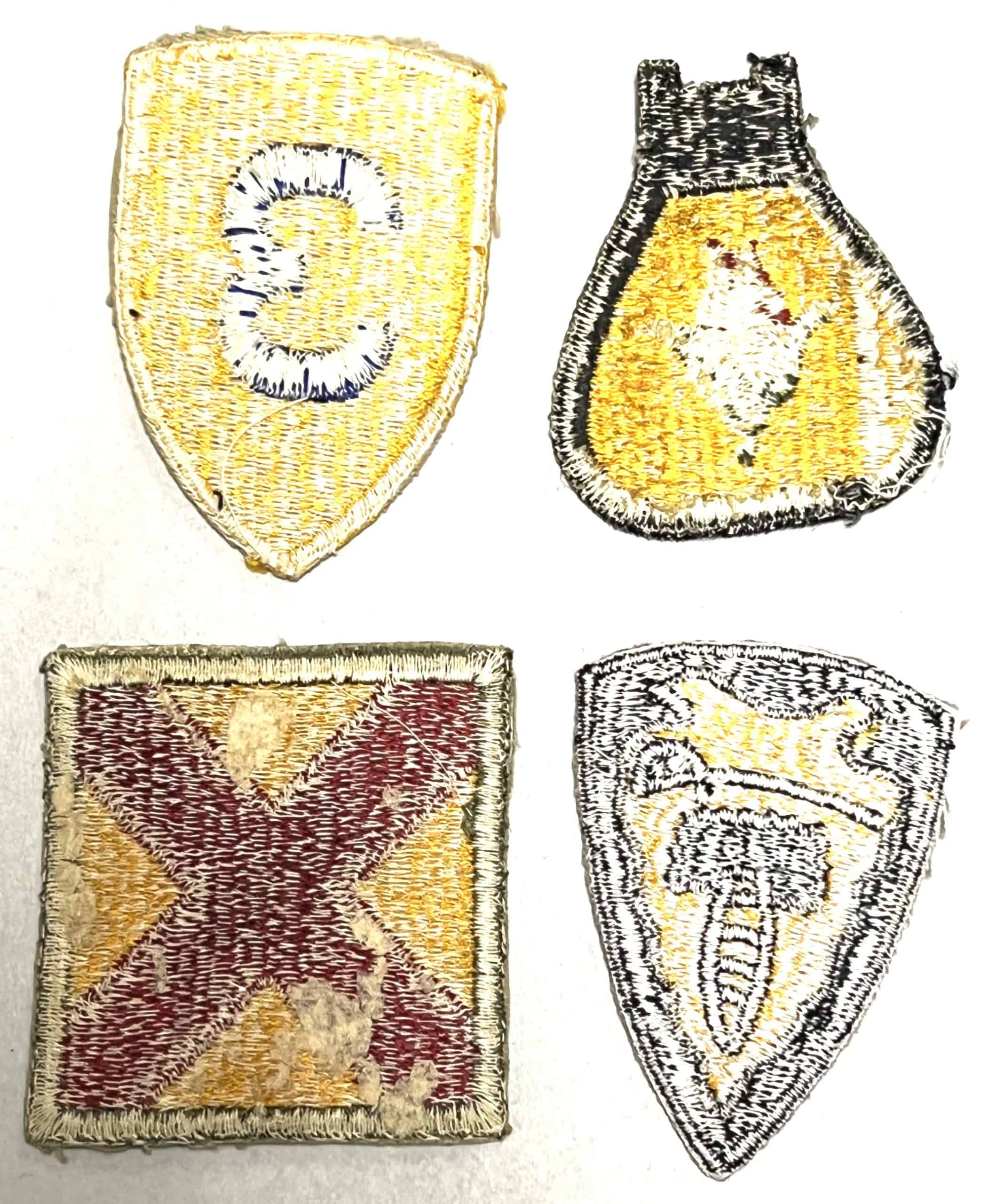 US WW2 Cavalry Division Shoulder Patch Lot of 4 - Enemy Militaria