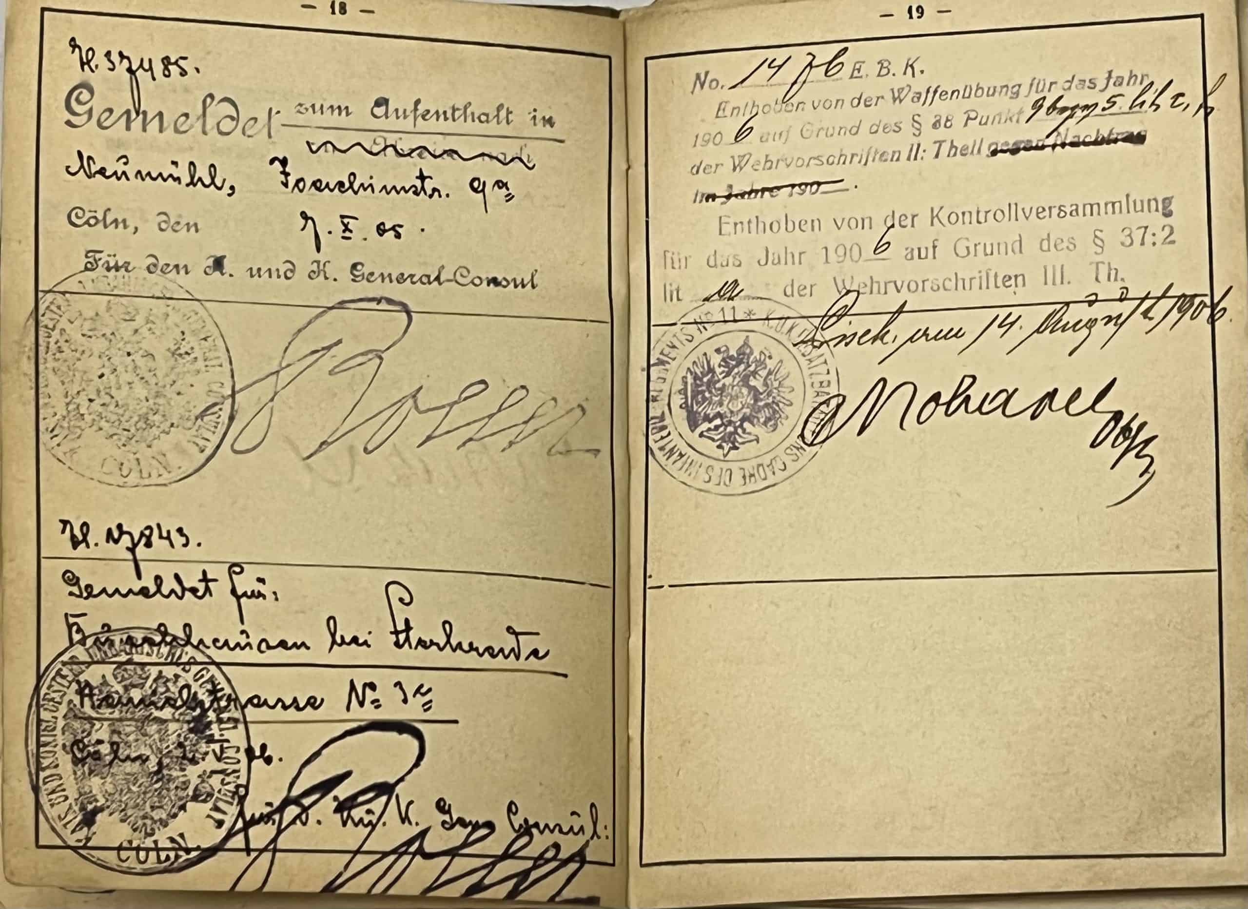 German Pre WW1 Army Passbook for Infantryman - Enemy Militaria