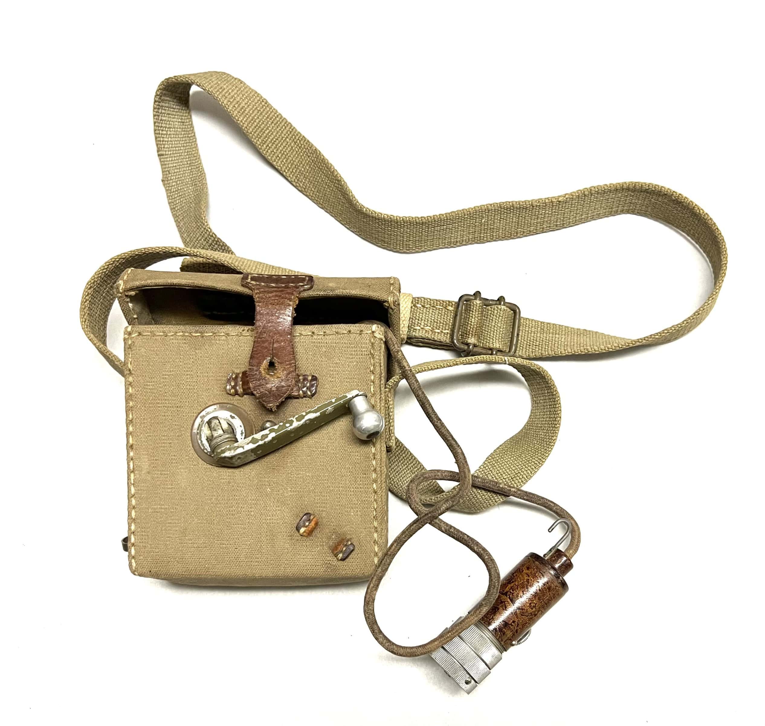 Japanese WW2 Hand Crack Field Flashlight with Canvas case & Strap ...