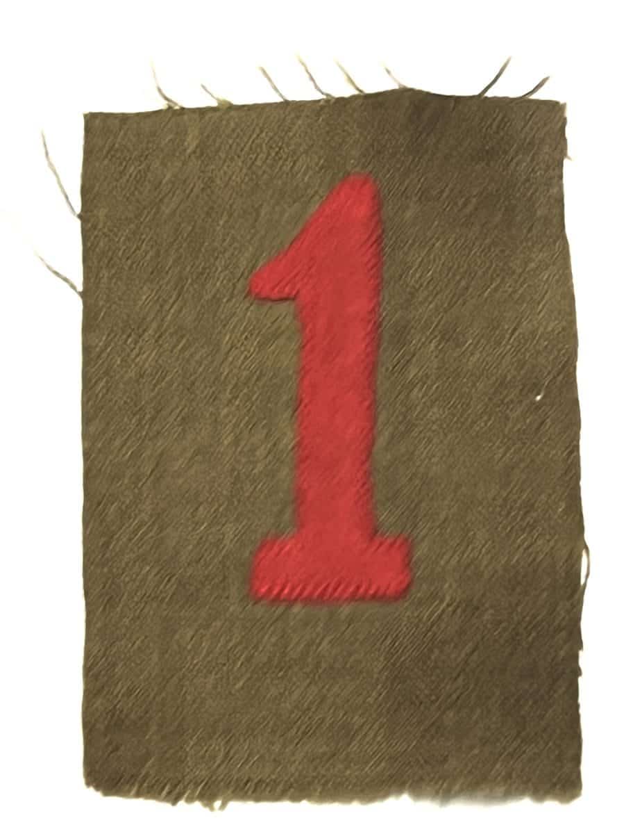 US WW1 1st Infantry Division Patch Wool "Big Red One" on Wool - Enemy ...