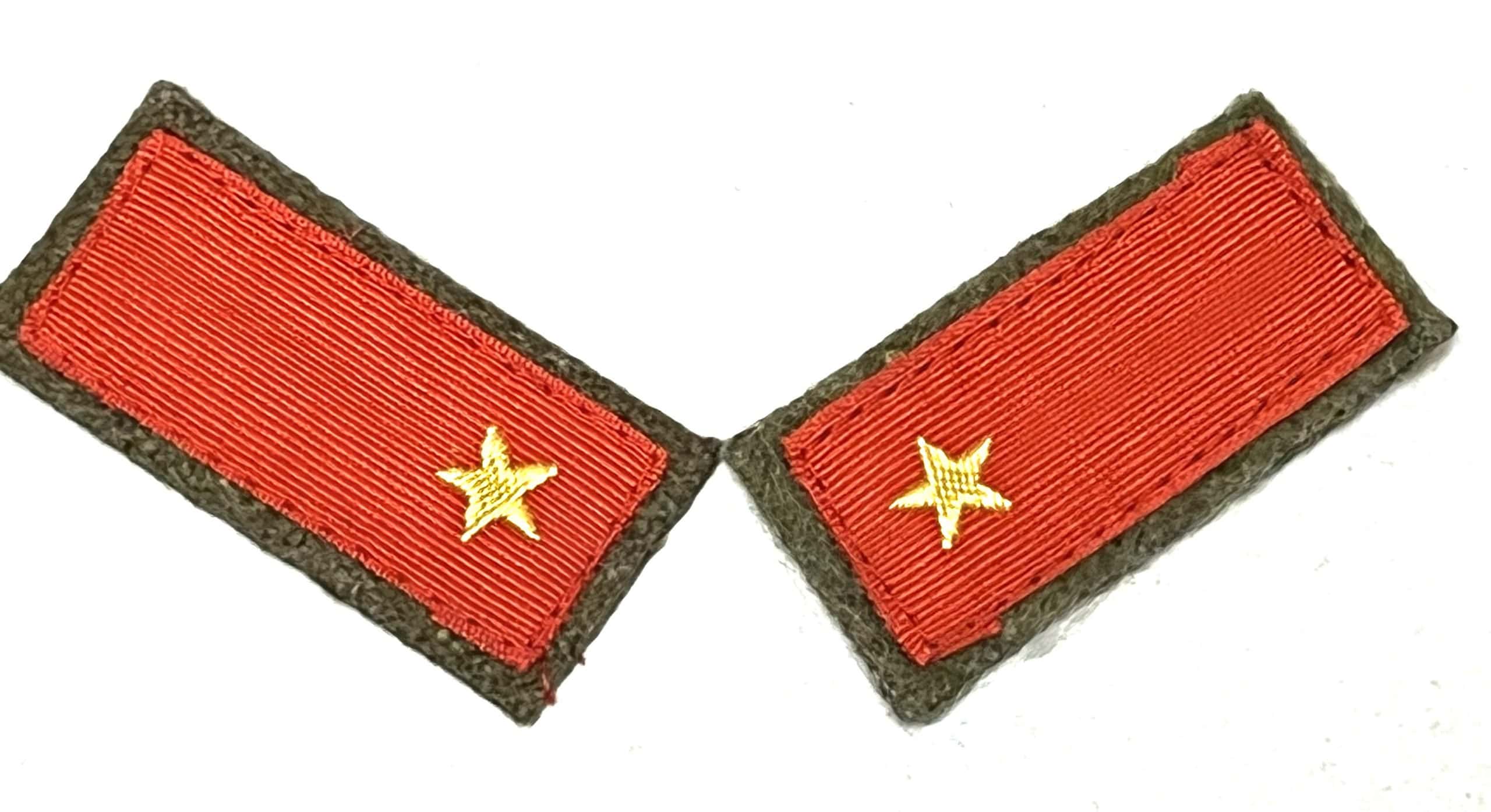 Japanese Army WW2 Collar Tabs Bevo on Wool Unissued Private 2nd Class ...
