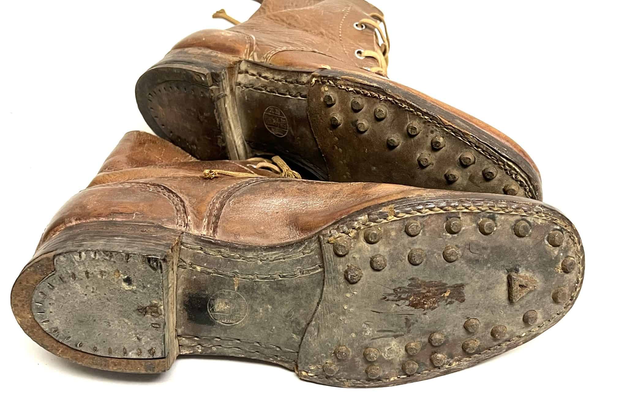 Japanese WW2 Army 1941 Enlisted Boots with Hobnails Large Size - Enemy ...