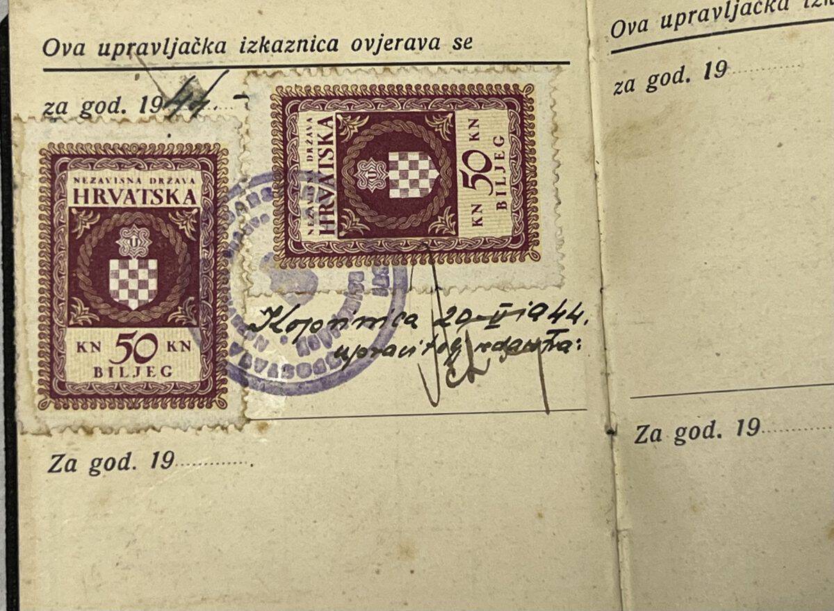 WW2 German Allies' Identification Card for the Independent State of ...