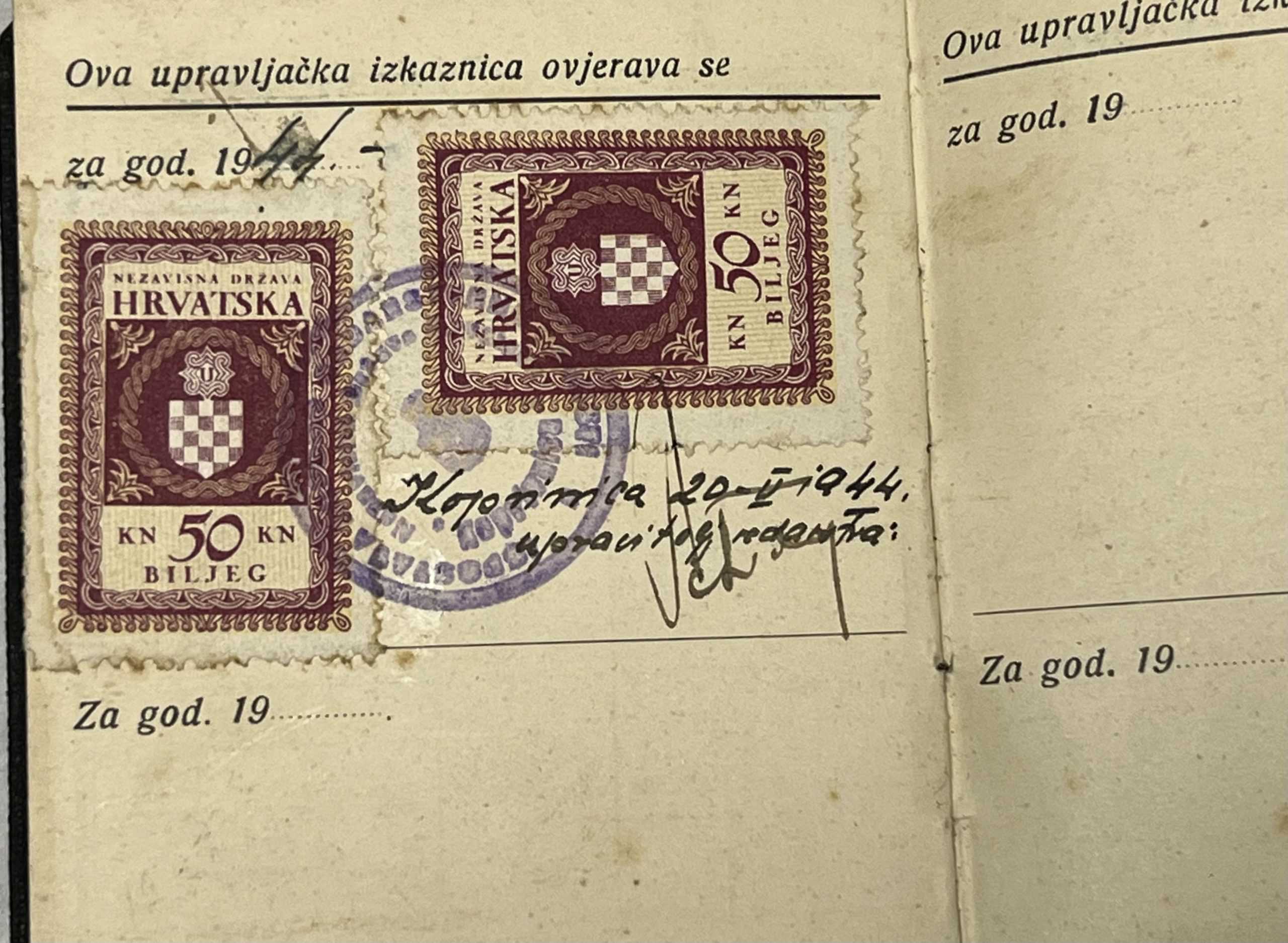 WW2 German Allies' Identification Card for the Independent State of ...